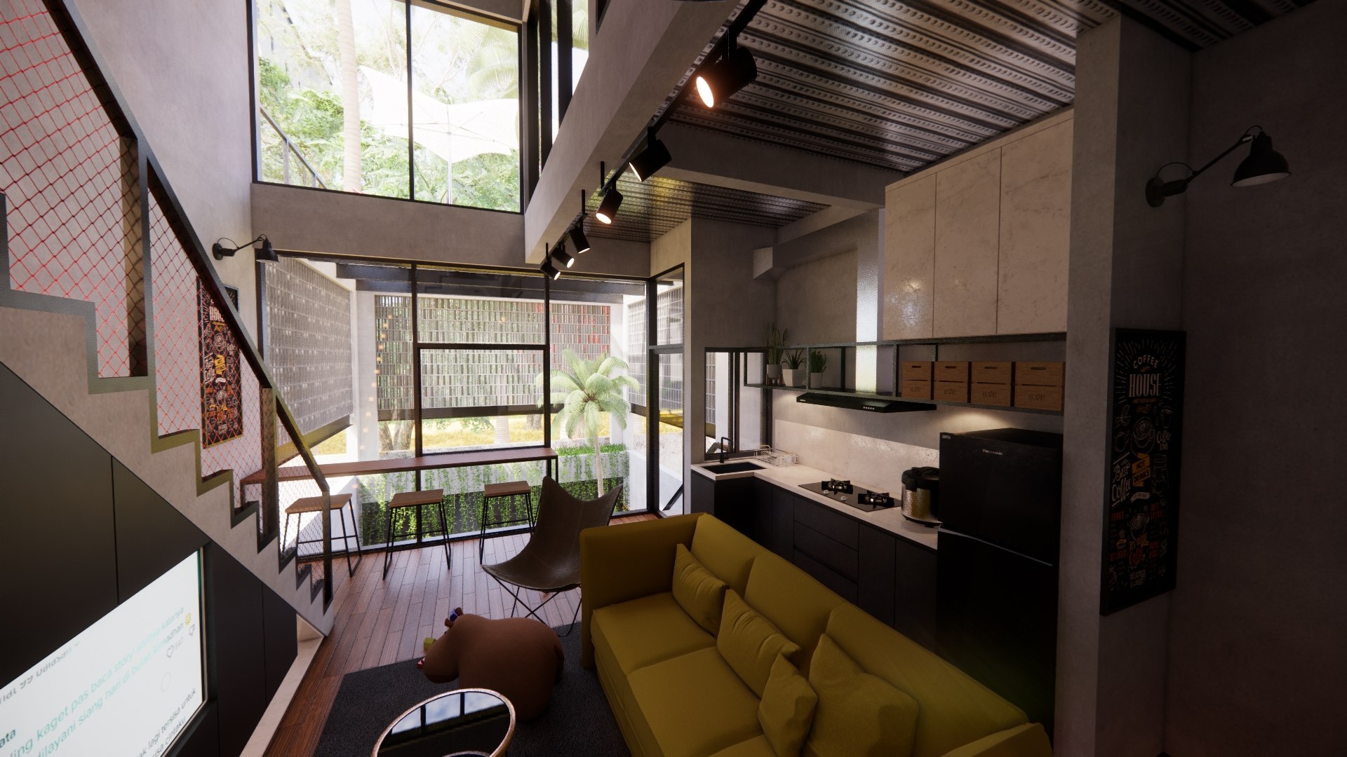 Industrial House Interior Exterior 3D Model - TurboSquid 2096369