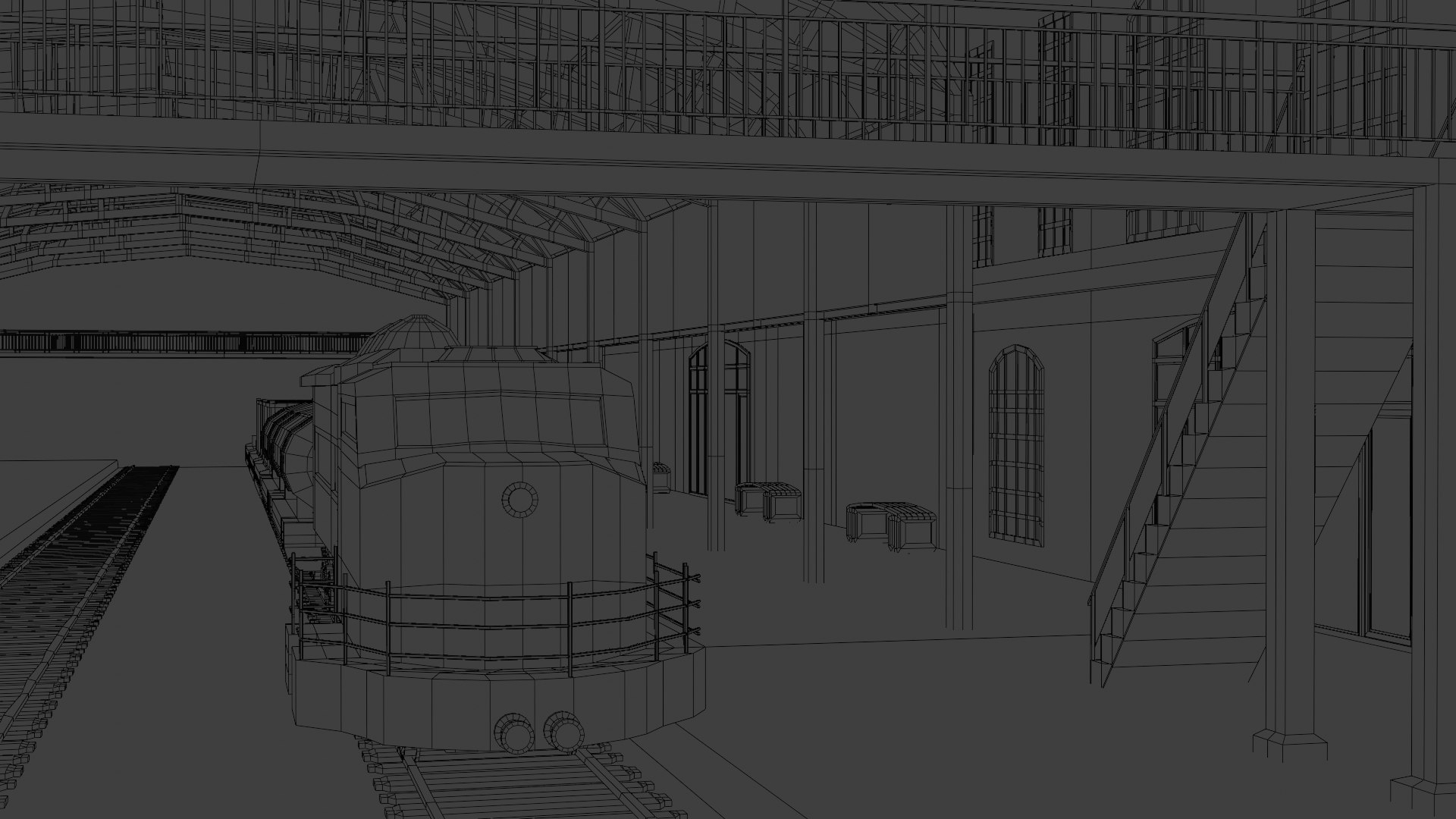 Train Station Model - TurboSquid 1623630