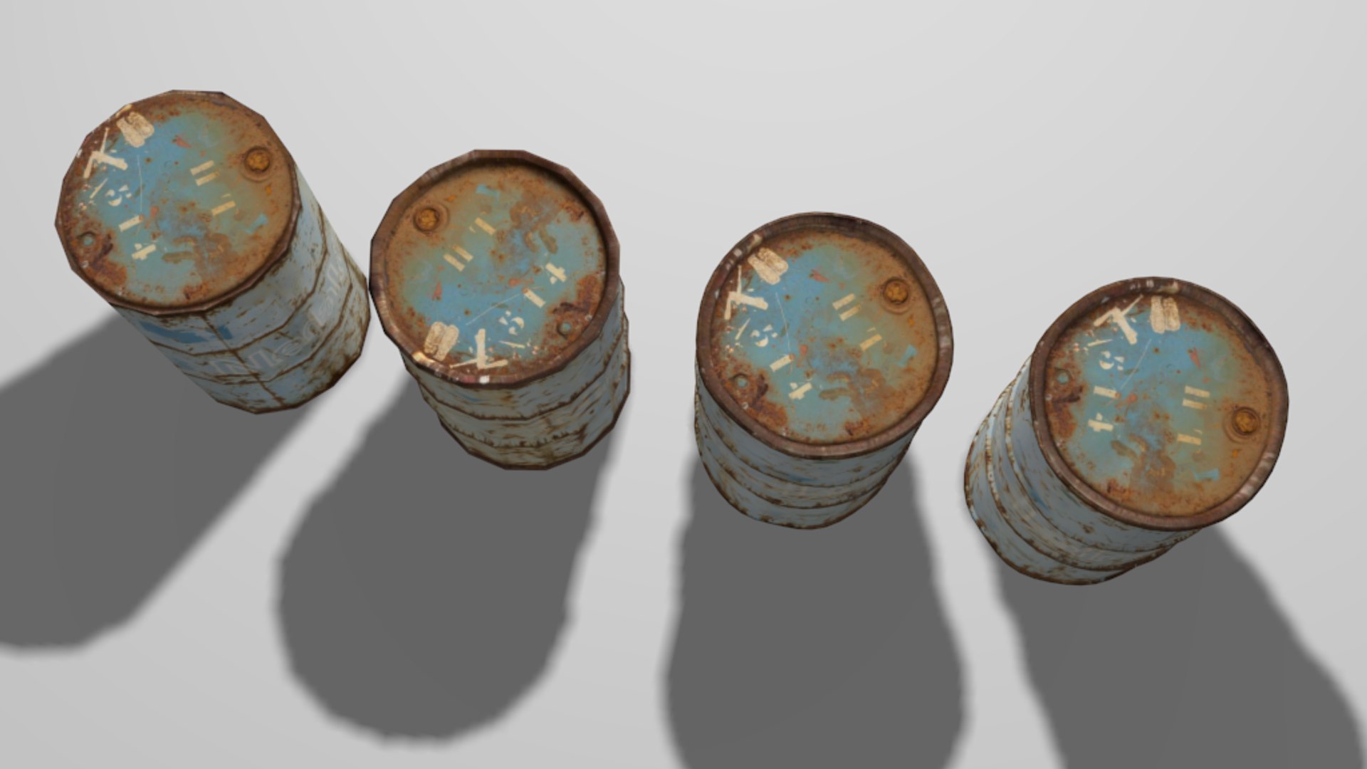 3d model metal barrel