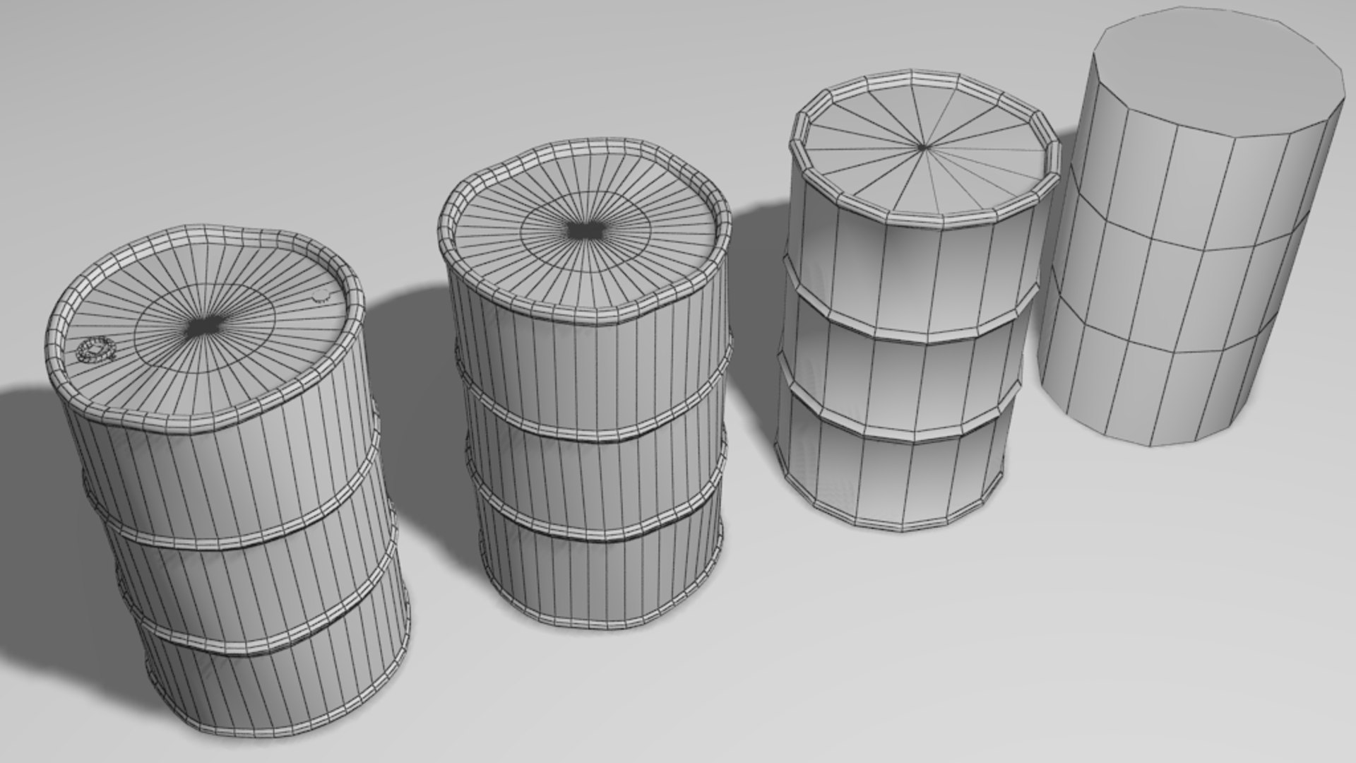 3d model metal barrel