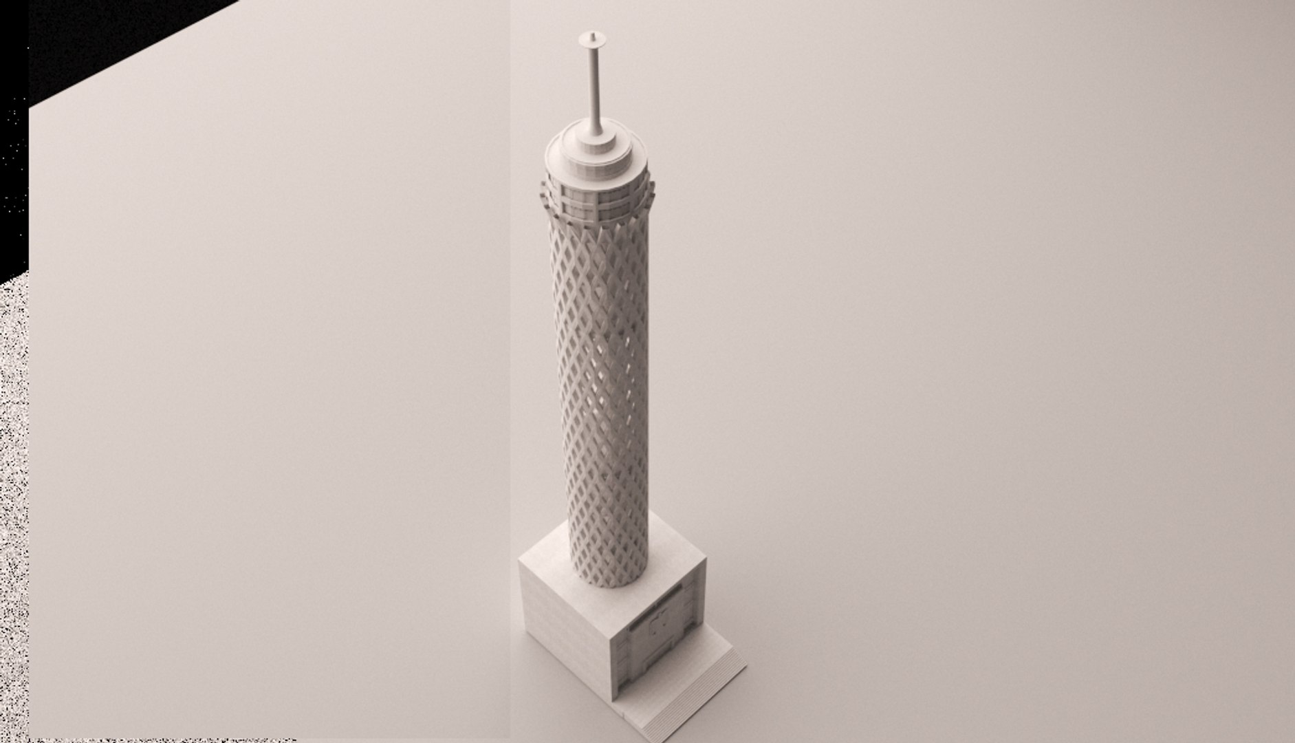 3D Cairo Tower Model - TurboSquid 1353685