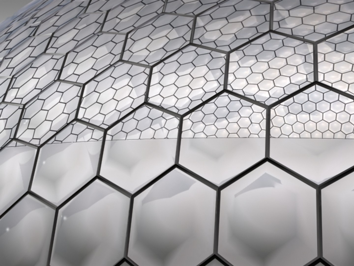 50 Meter Geodesic Dome 3d Model