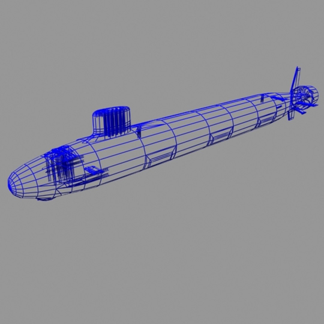 Virginia Class Submarine Navy 3d Model