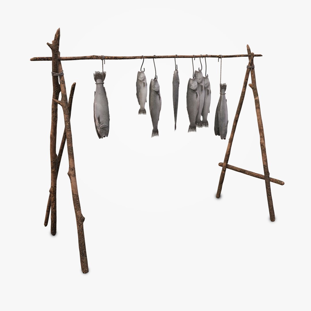 Fish rack 3D model - TurboSquid 1509045