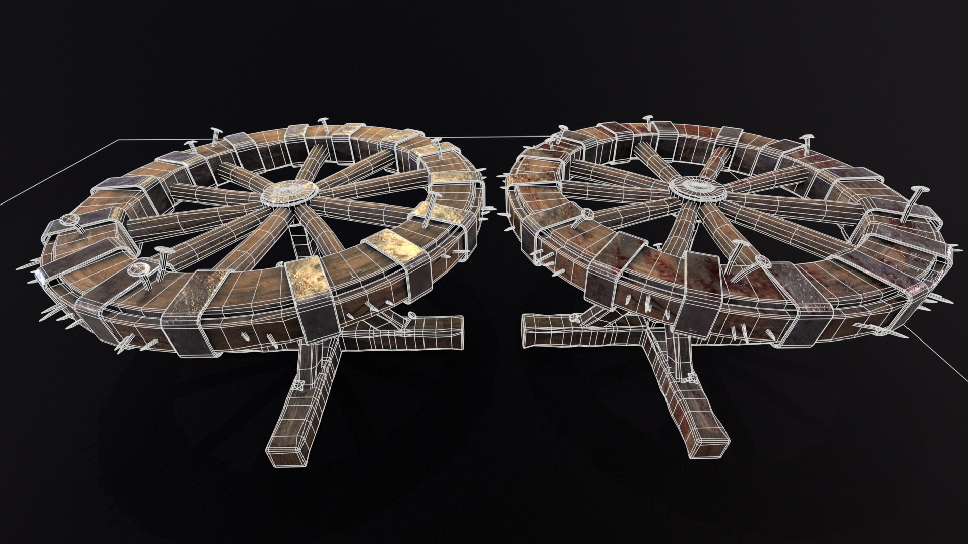 3D Breaking Wheel Torture Device - TurboSquid 2198292