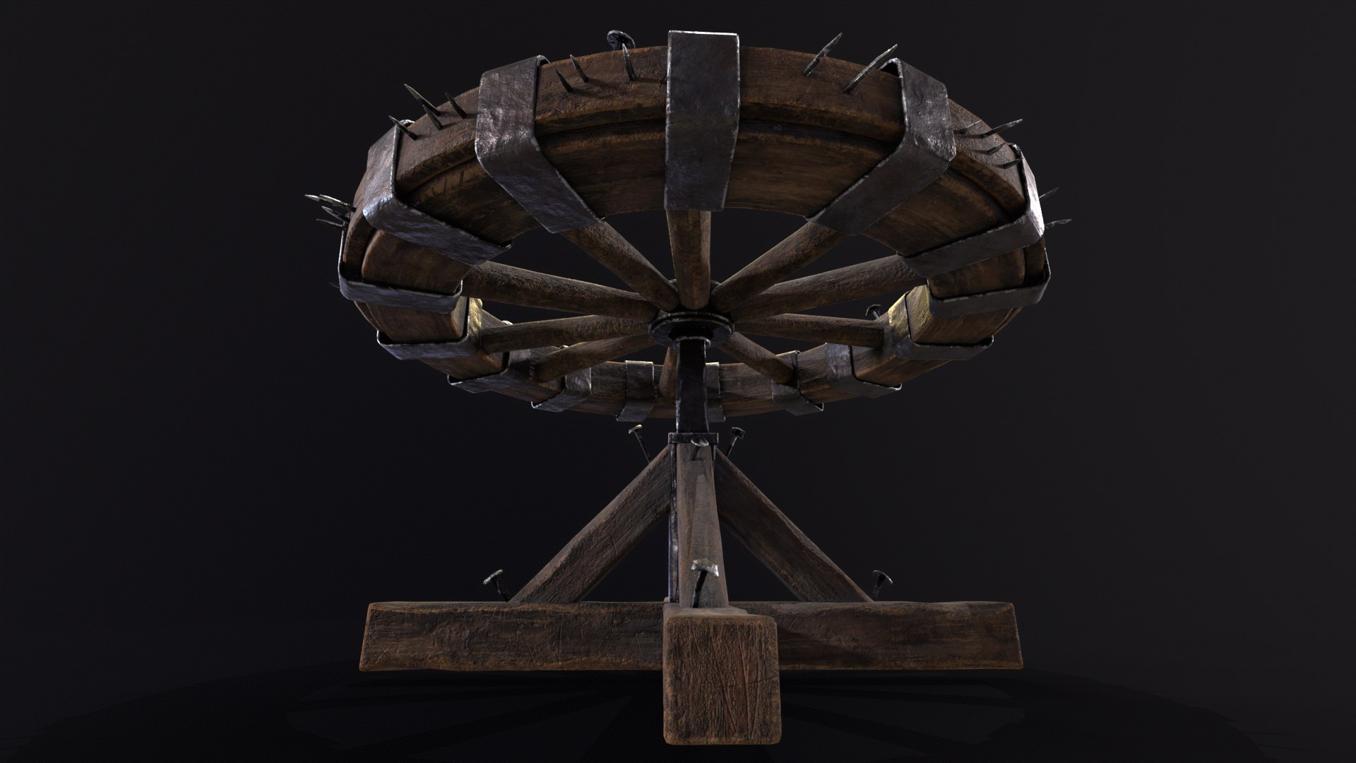 3D Breaking Wheel Torture Device - TurboSquid 2198292