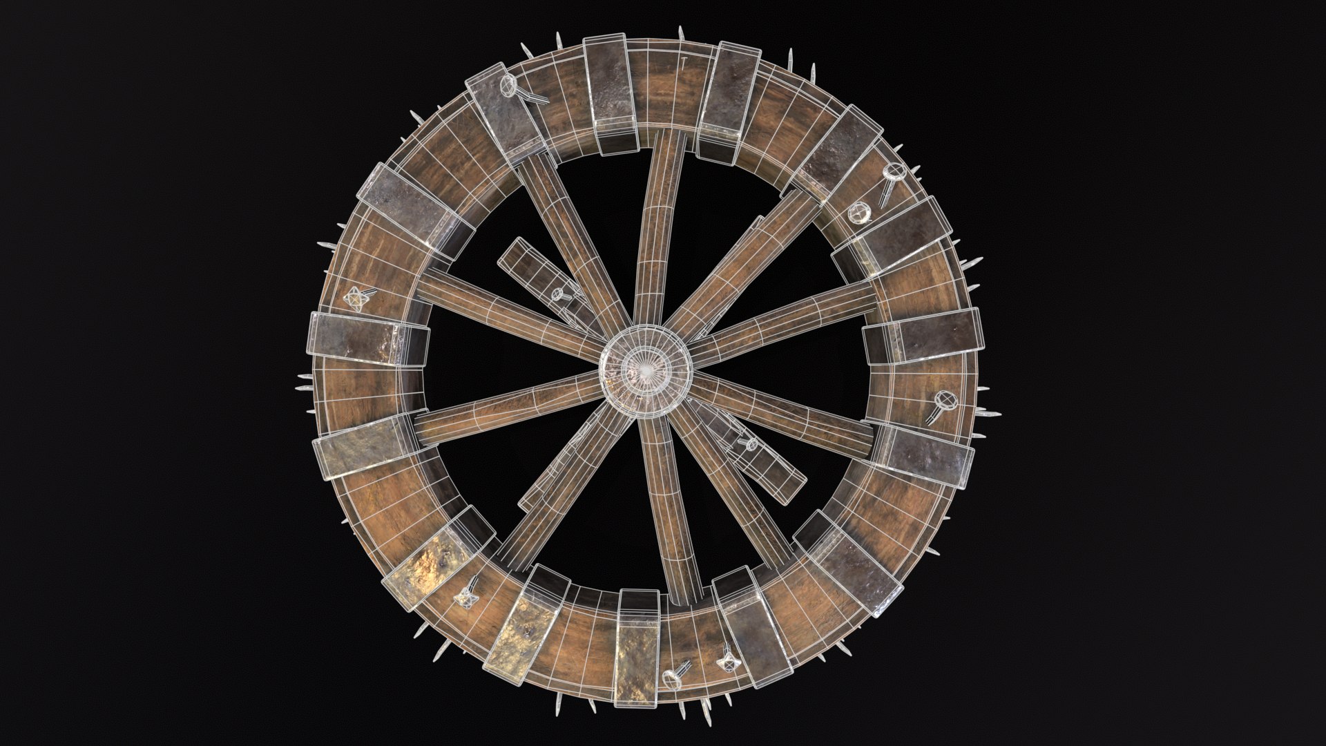 3D Breaking Wheel Torture Device - TurboSquid 2198292