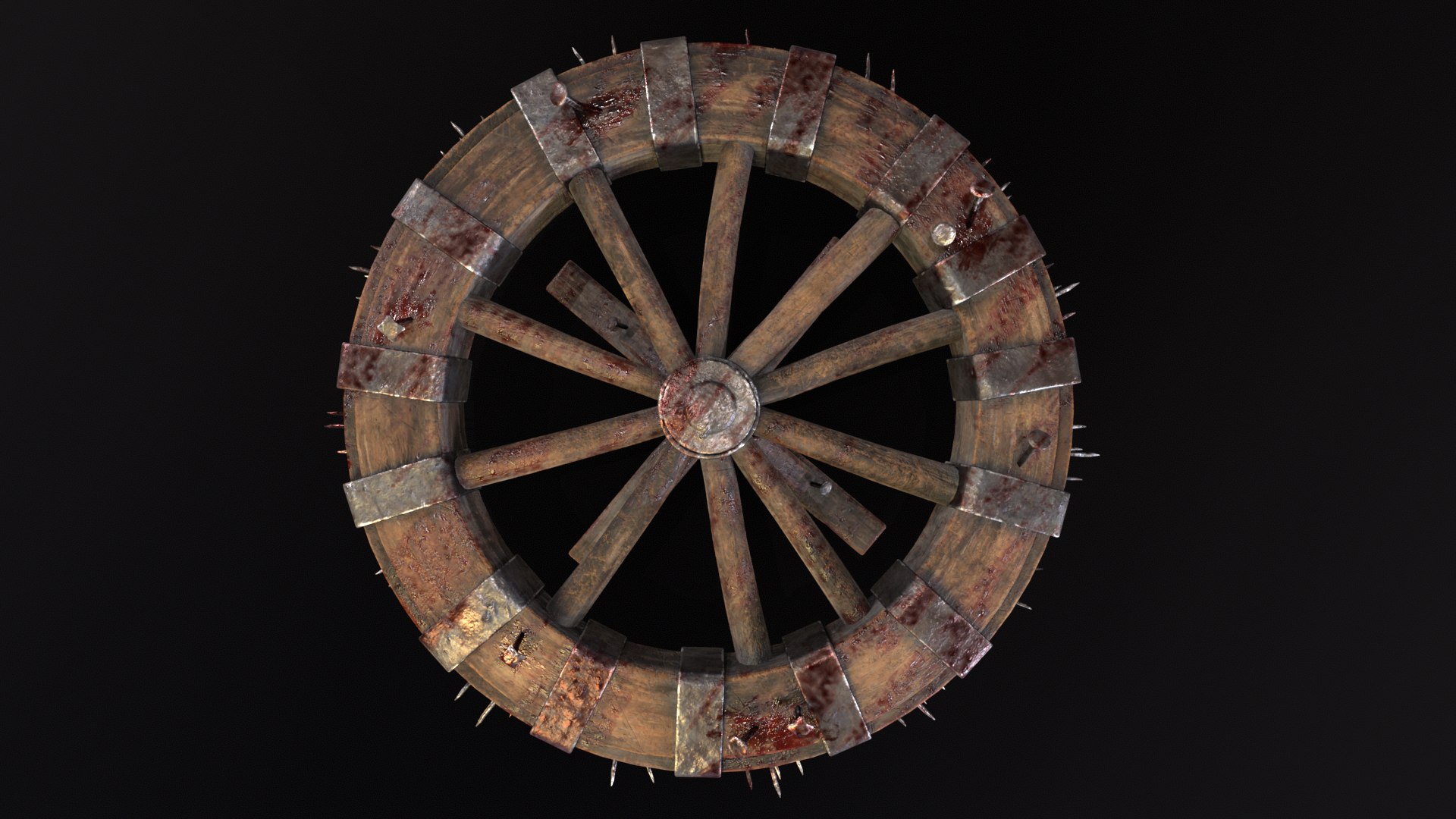 3D Breaking Wheel Torture Device - TurboSquid 2198292