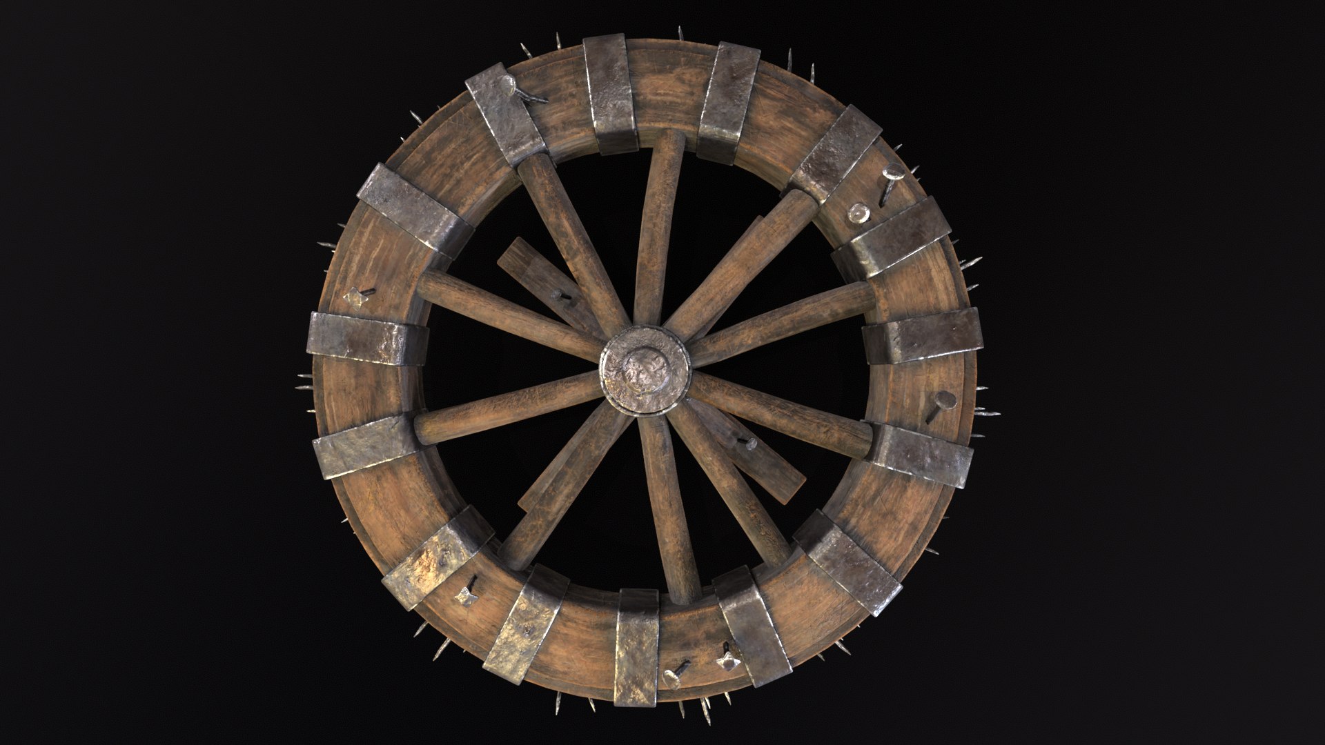 3D Breaking Wheel Torture Device - TurboSquid 2198292