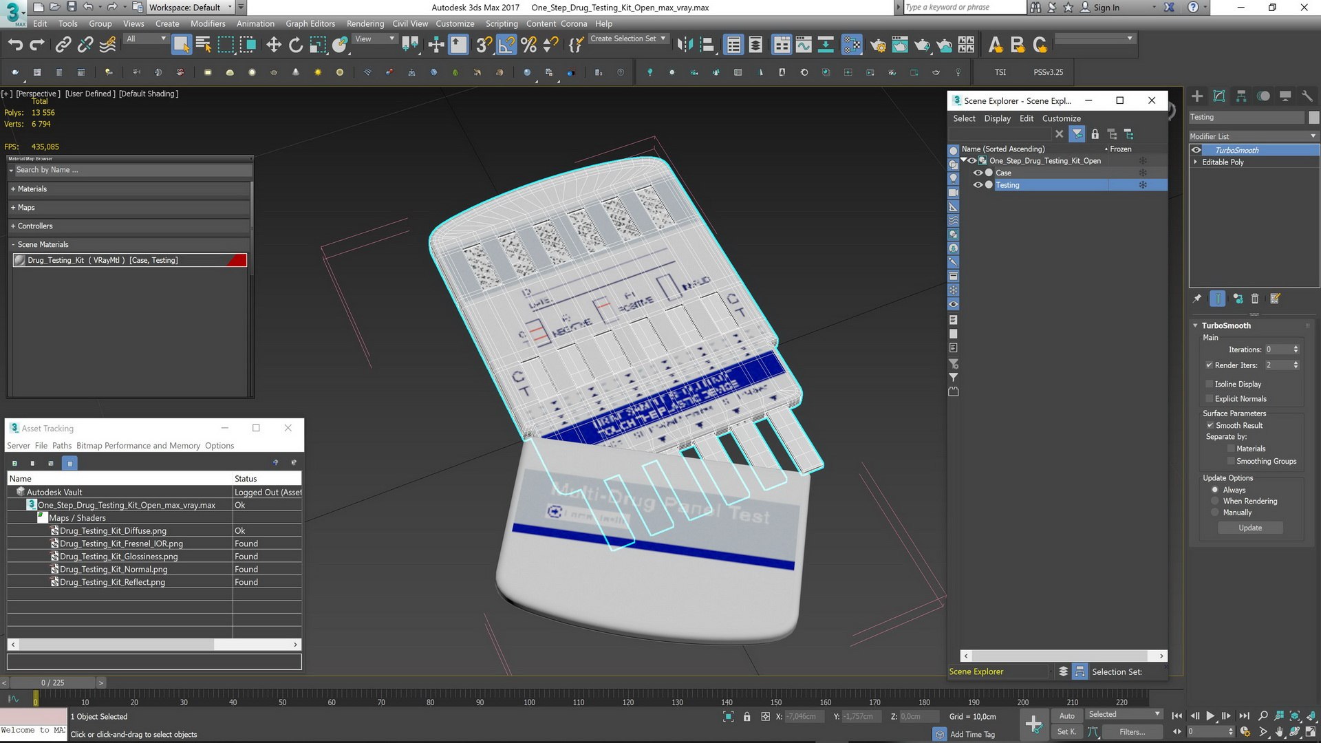 3D Model One Step Drug Testing Kit Open - TurboSquid 1927510