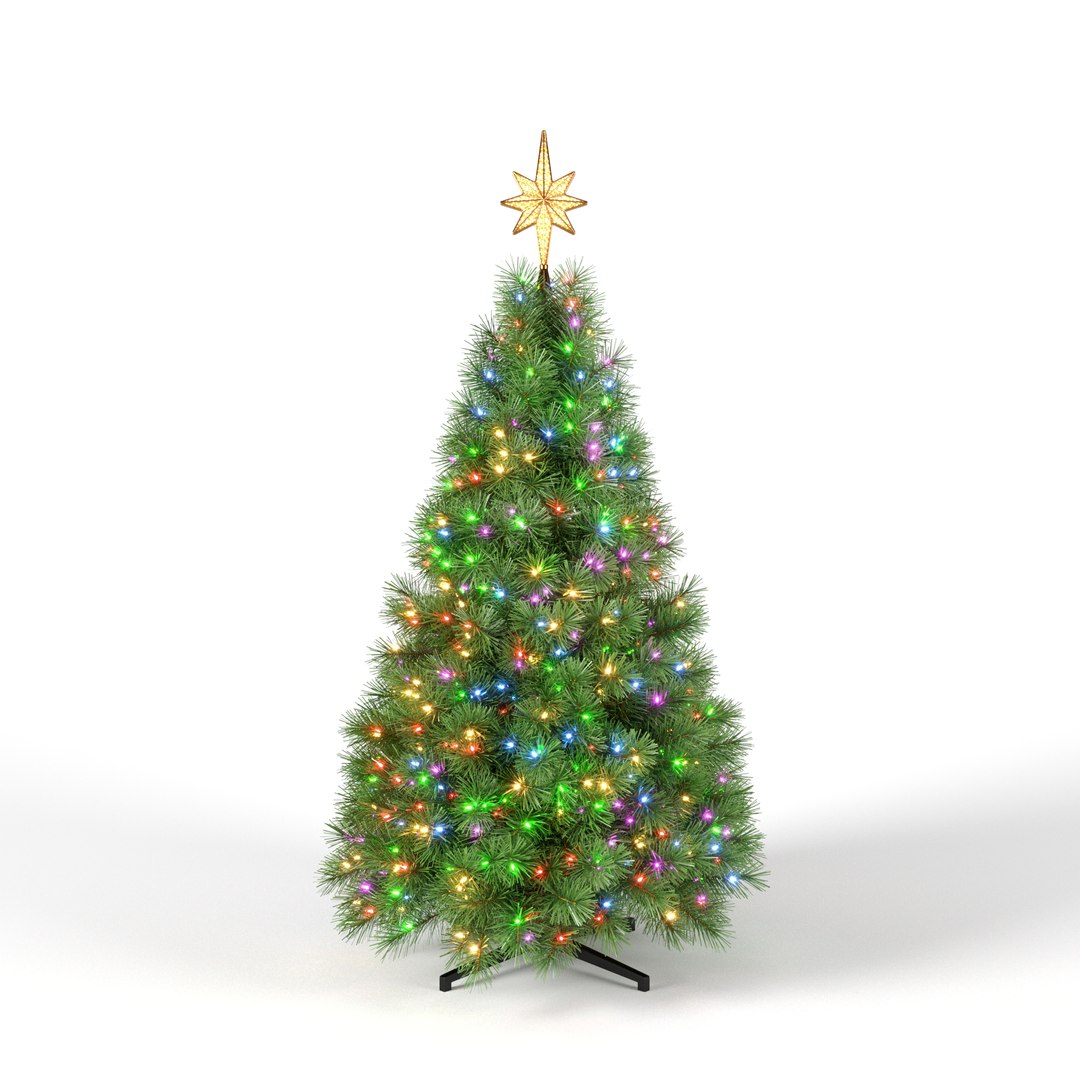 3D Christmas Tree With Animated Lights - Set 2 - TurboSquid 1829975
