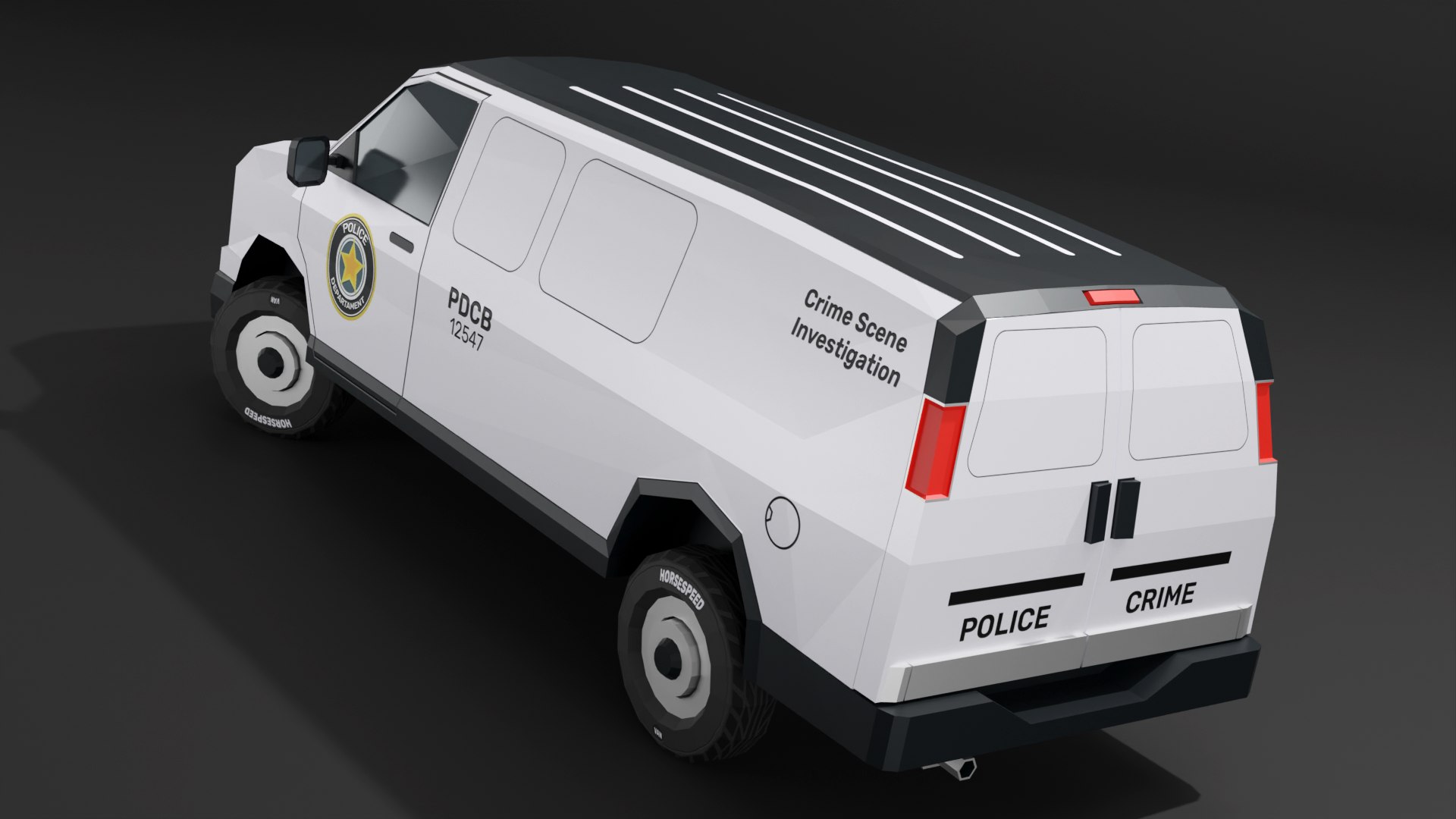 3D Police Crime Investigation Van Low-poly 3D Model - TurboSquid 2083381