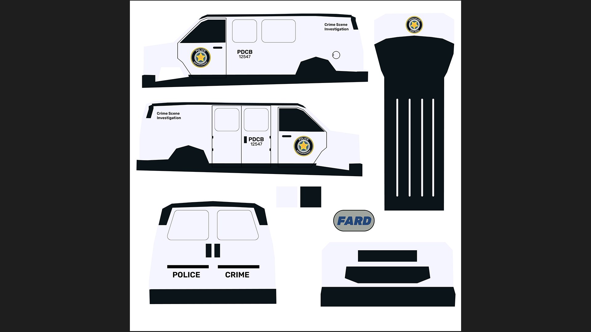 3D Police Crime Investigation Van Low-poly 3D Model - TurboSquid 2083381