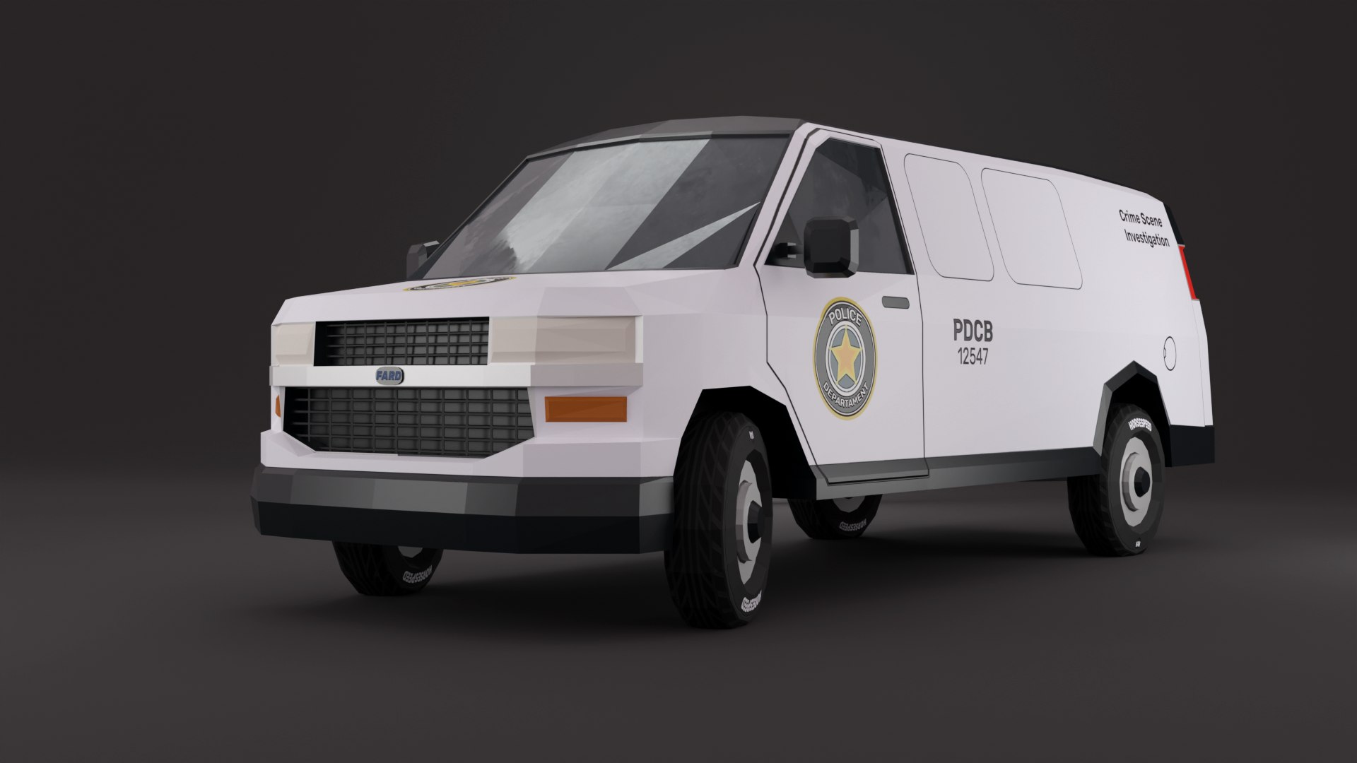 3D Police Crime Investigation Van Low-poly 3D Model - TurboSquid 2083381