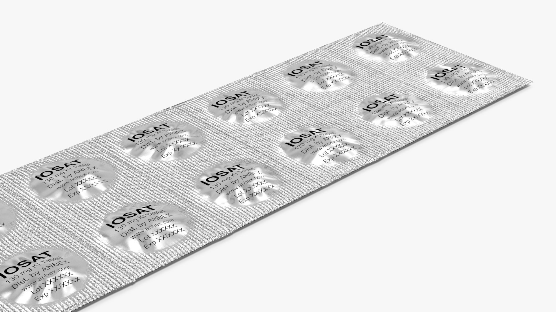 Potassium Iodine Tablets In Blister 3D - TurboSquid 2260938