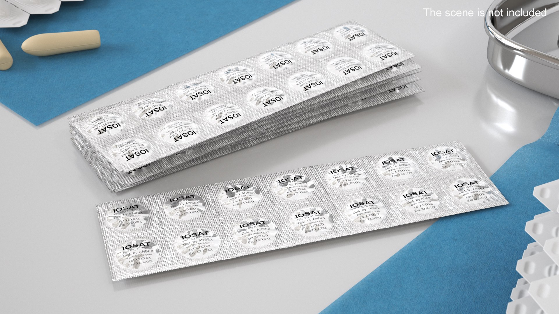 Potassium Iodine Tablets In Blister 3D - TurboSquid 2260938