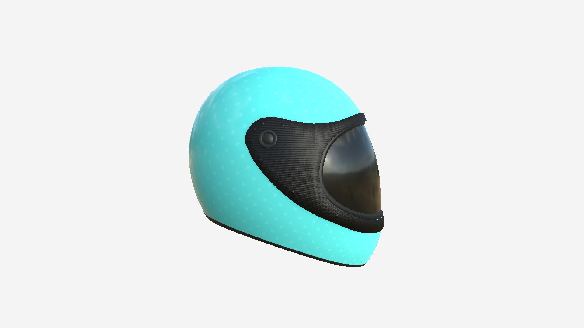 3D Cartoon Helmet Kart A10 Light Blue - Character Design Model ...