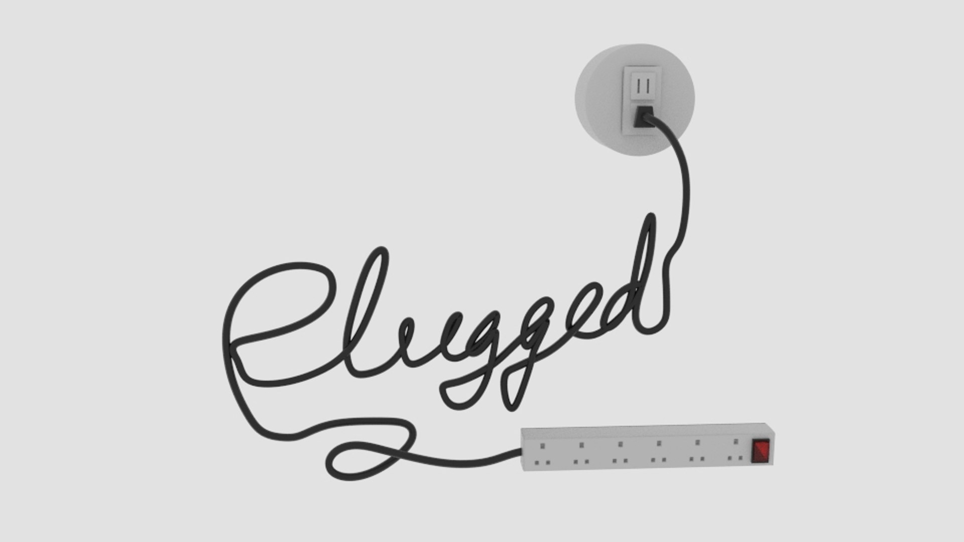 Plugged logo model - TurboSquid 1280622