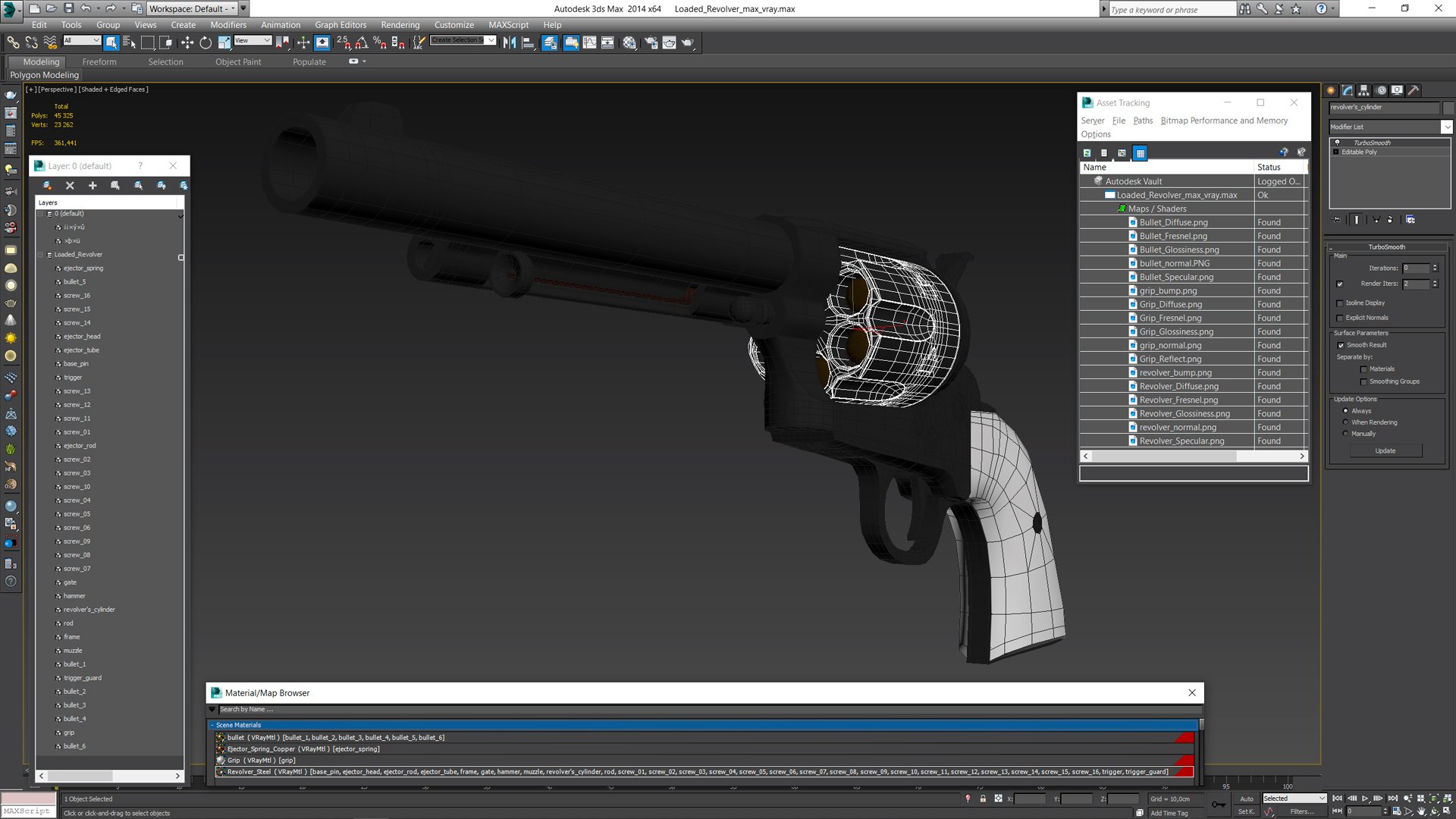 3D Loaded Revolver - TurboSquid 2149864