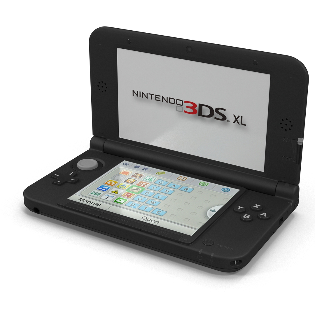 3d Model Nintendo Xl Black