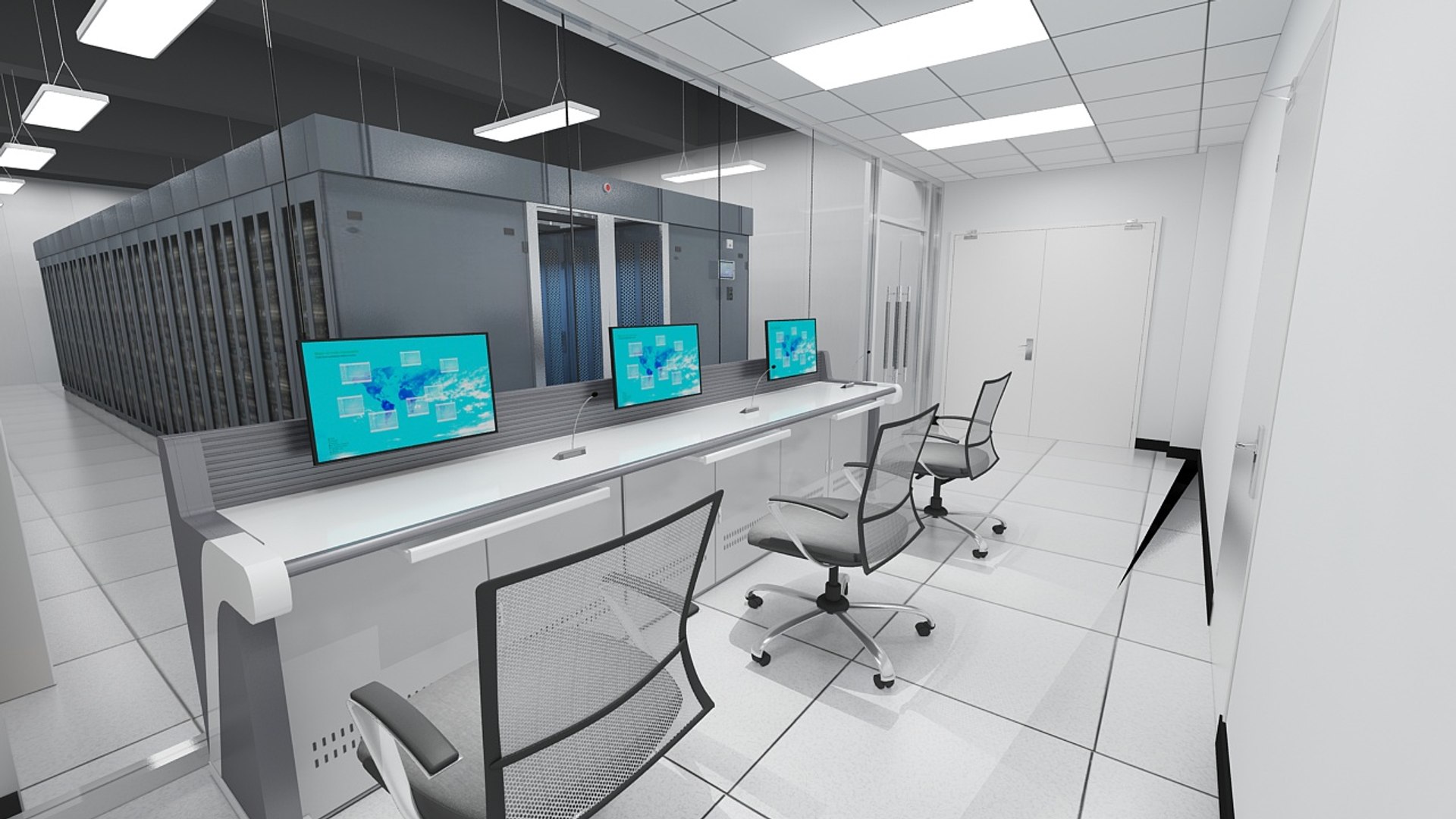 3D Computer Server Room Office - TurboSquid 2259066