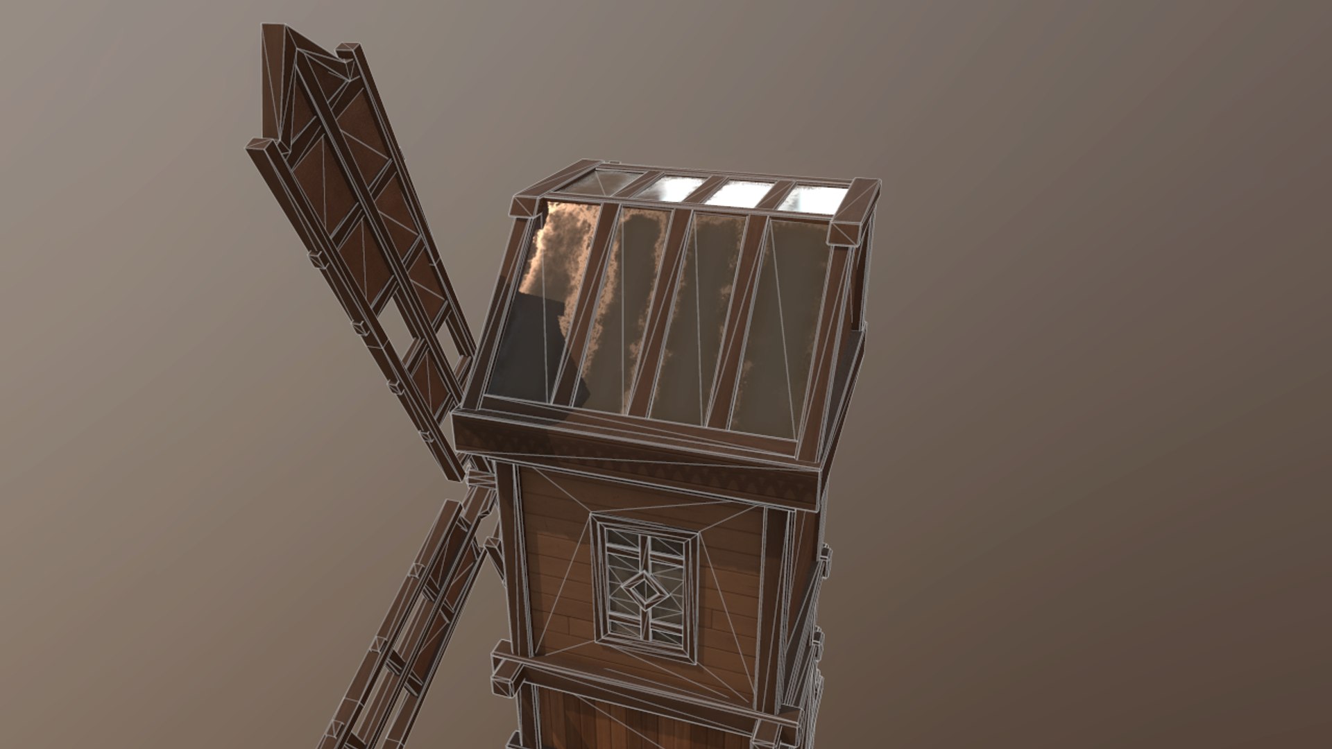 3D Low-poly Windmill Model - TurboSquid 1261848