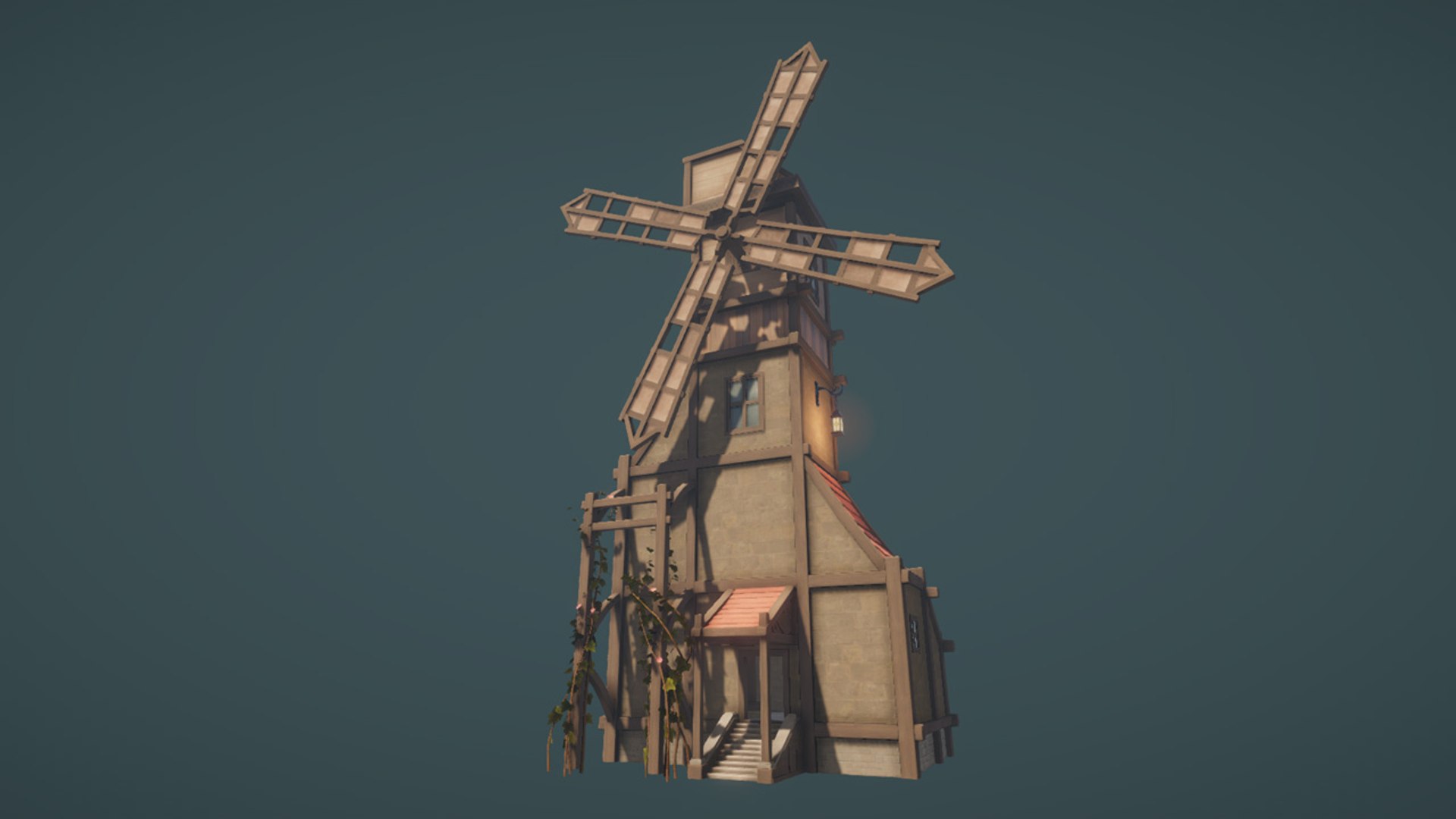 3D Low-poly Windmill Model - TurboSquid 1261848