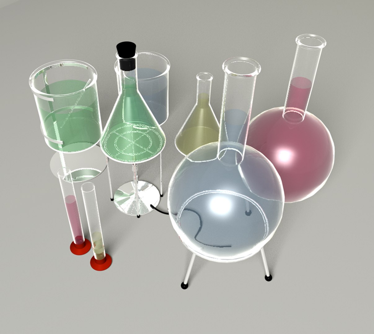 Test Tubes 3d C4d
