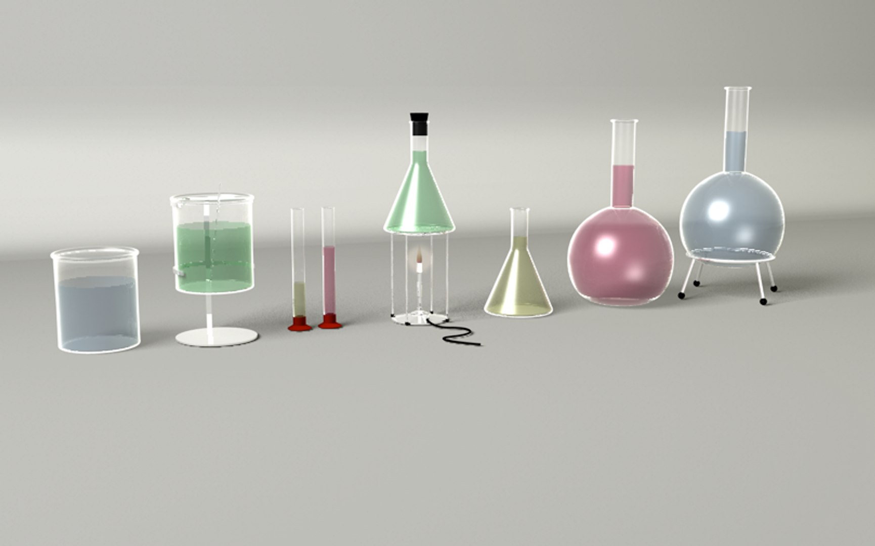 Test Tubes 3d C4d