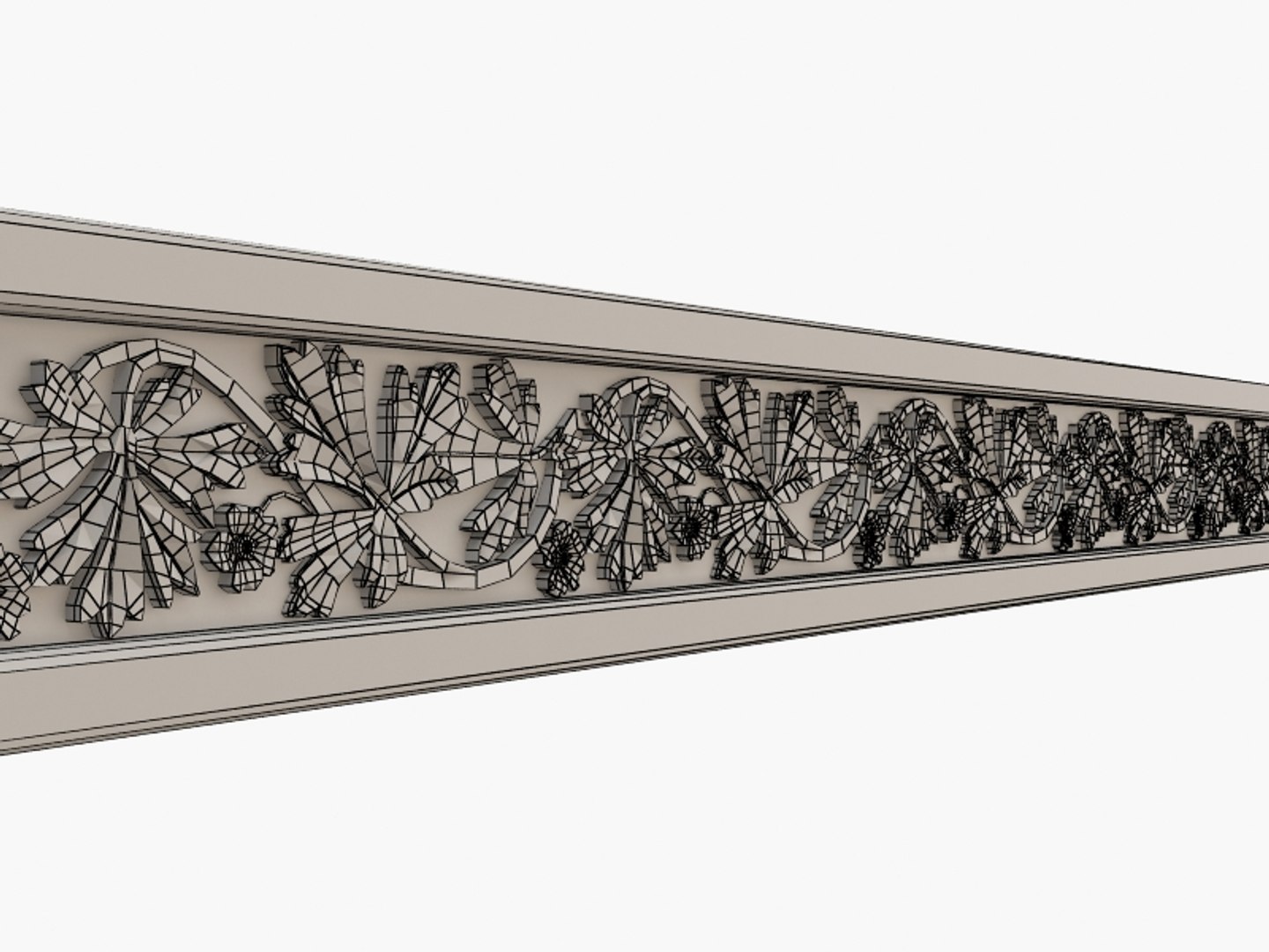 3d Model Gothic Moulding