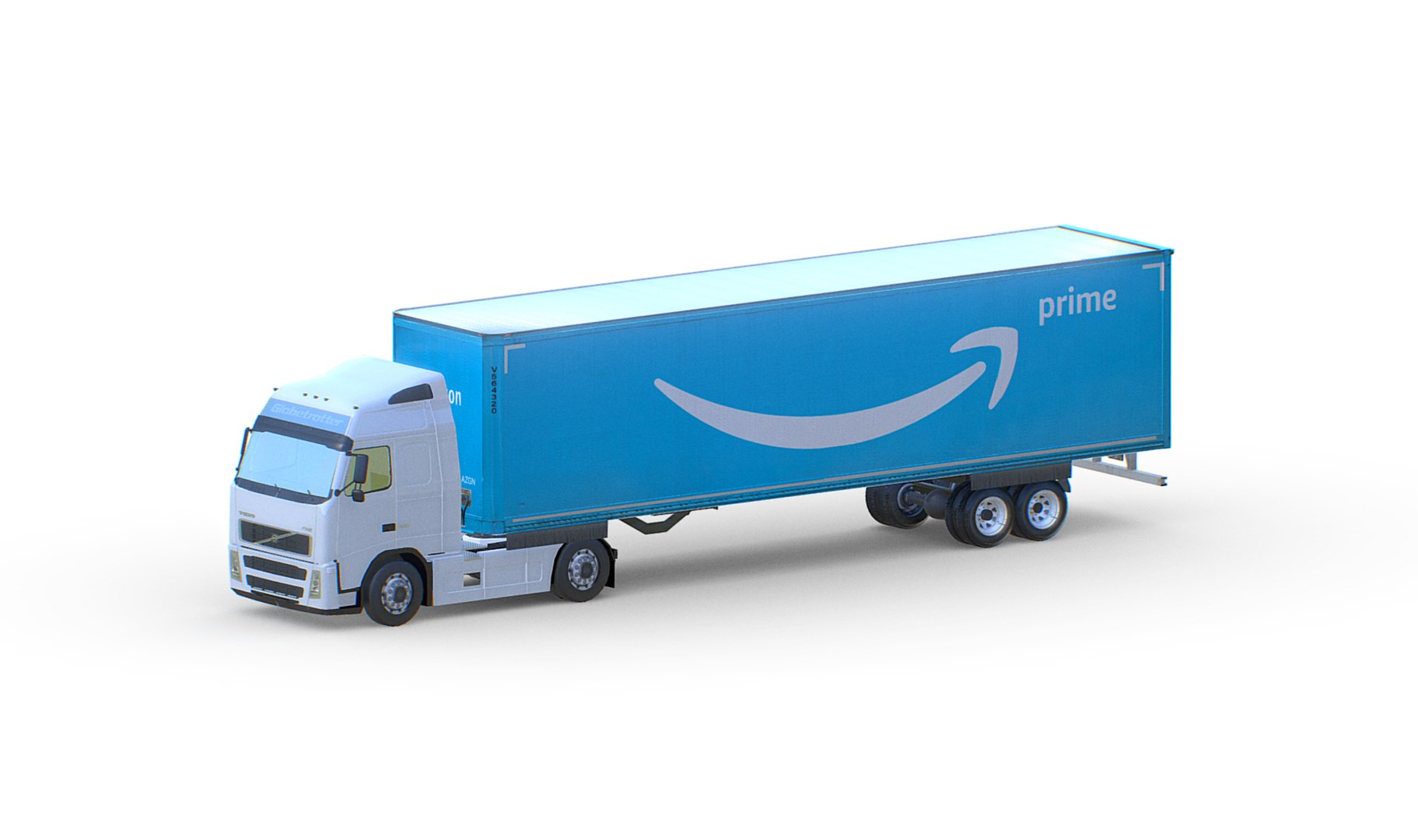 3D Volvo FH-12 Amazon Prime Semi-Trailer Truck - TurboSquid 2136858