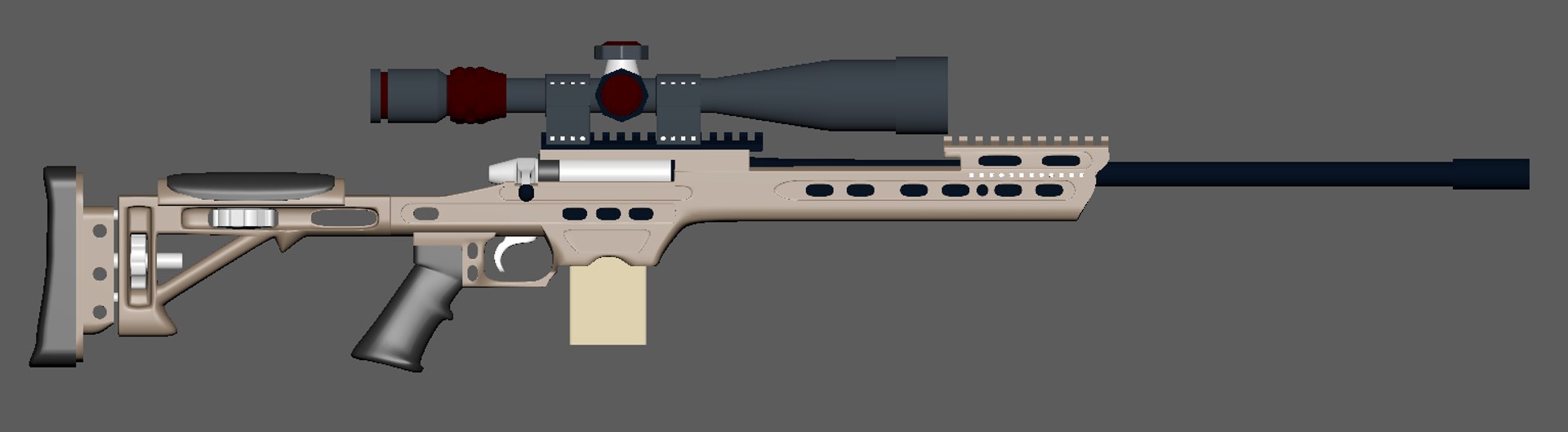 Rifle Fuzil Tac338 Model - TurboSquid 1175227