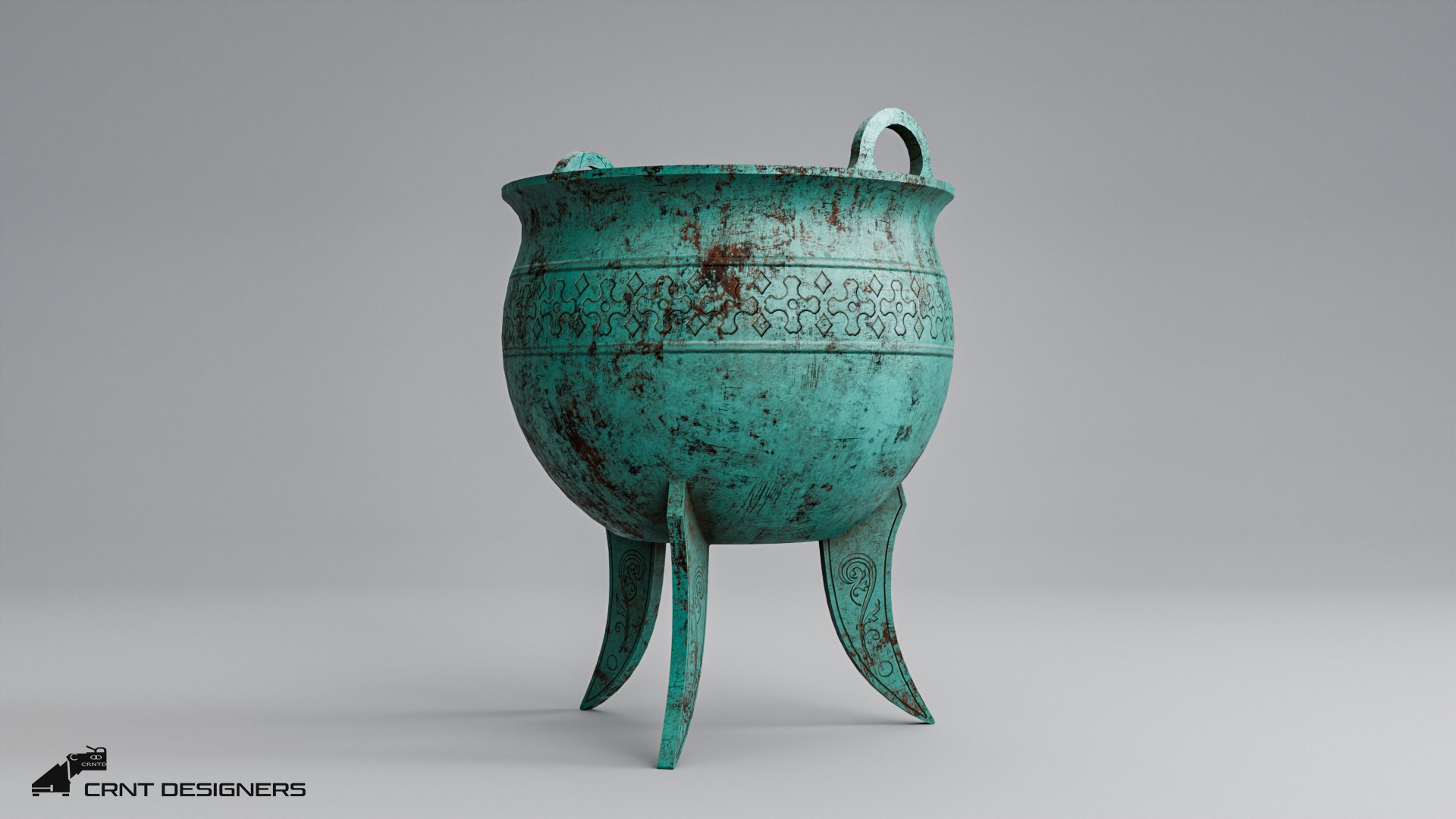 3d Chinese Ritual Tripod Ding Vessel Lowpoly 3d Model Turbosquid 2453394