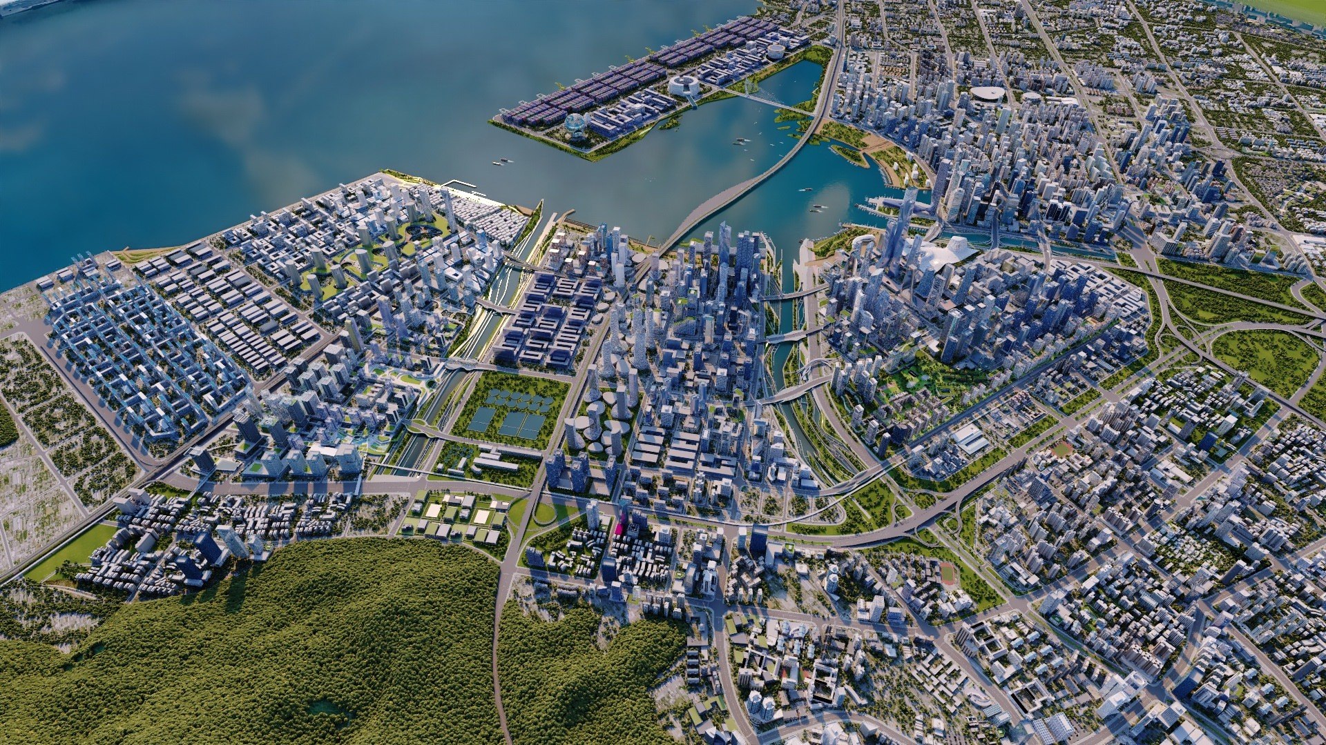 Qianhai Shenzhen City Planning 3D Model - TurboSquid 1946849