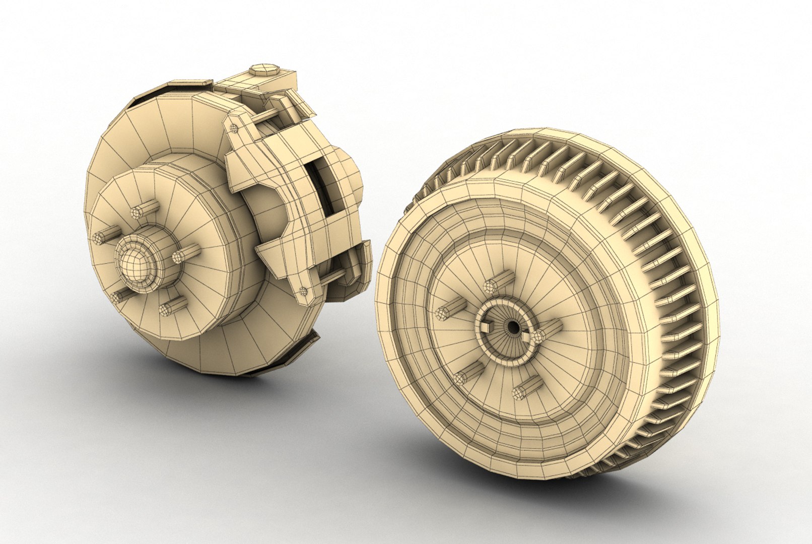 Car Truck Brake Set Model - TurboSquid 1312529