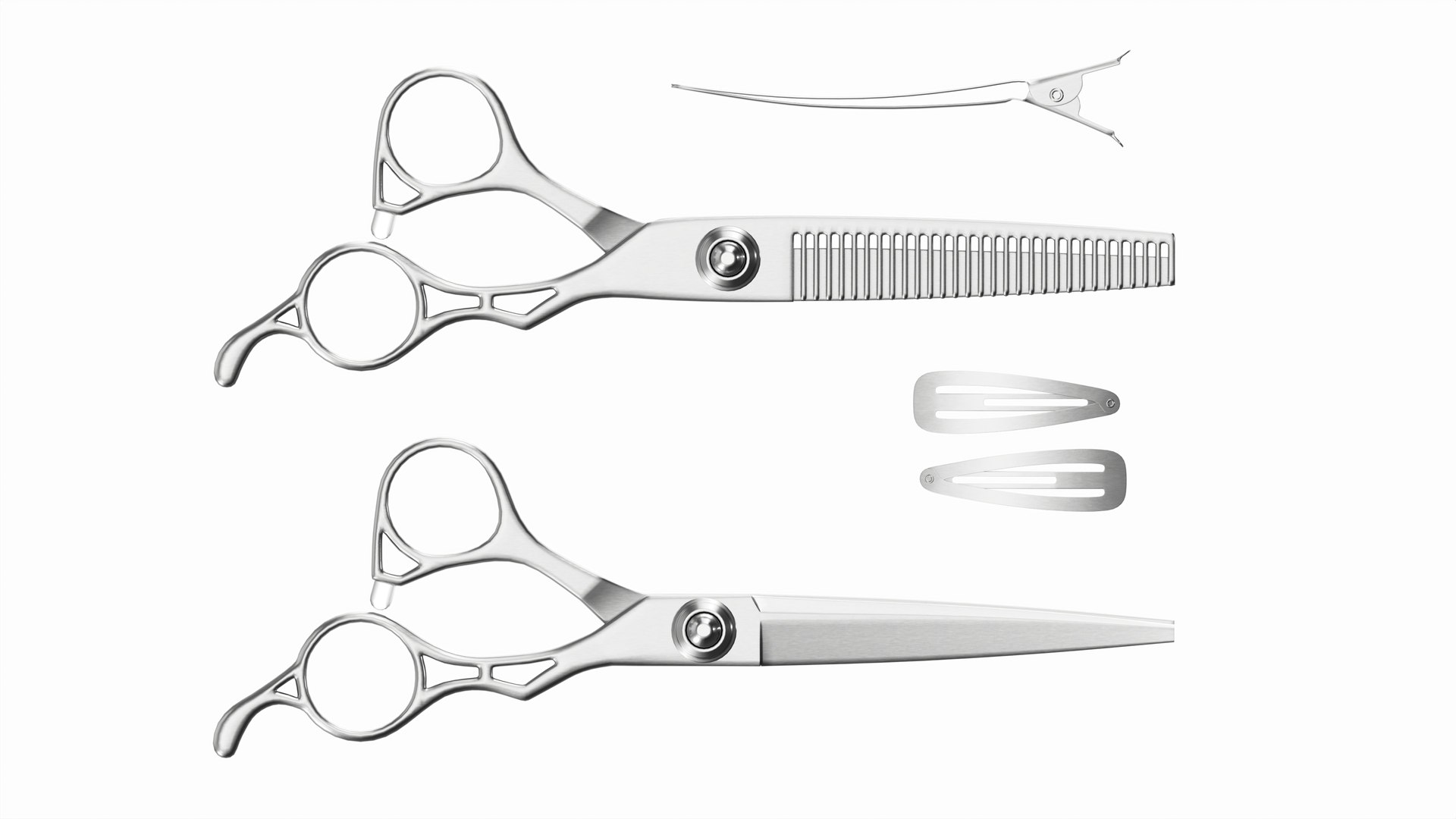 Hair Cutting Thinning Scissors Set Steel 3D Model - TurboSquid 2177139