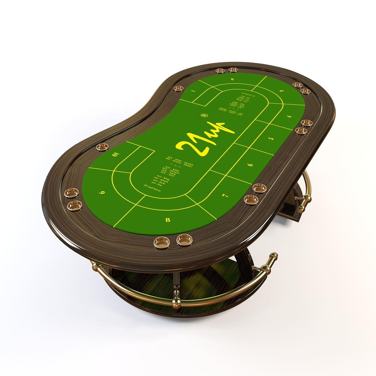 3d model poker table