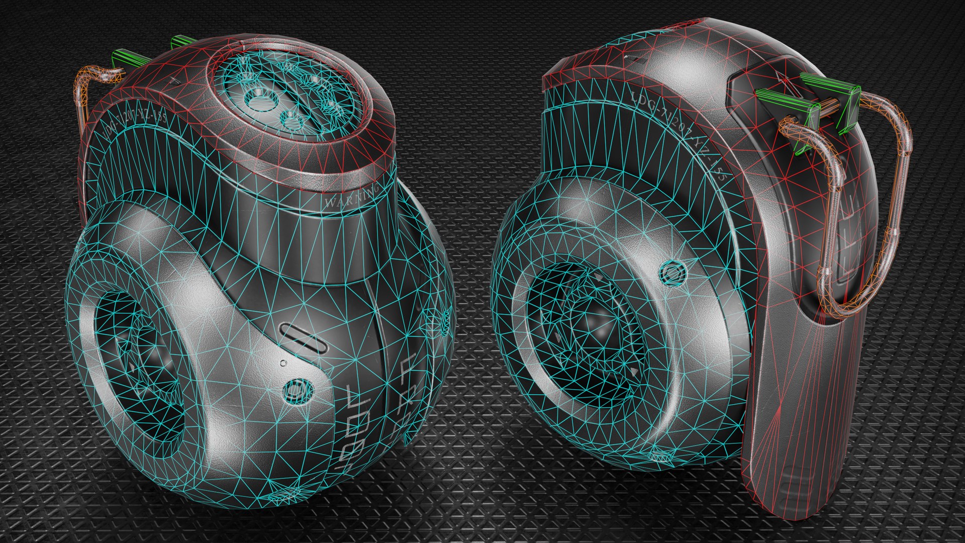 3D Sci-fi Grenades Model - TurboSquid 2392571