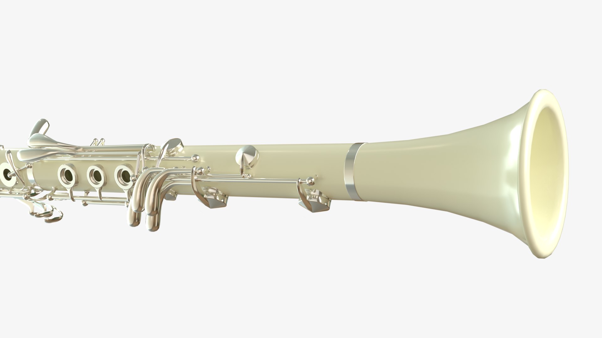 3D White Clarinet - TurboSquid 2261192