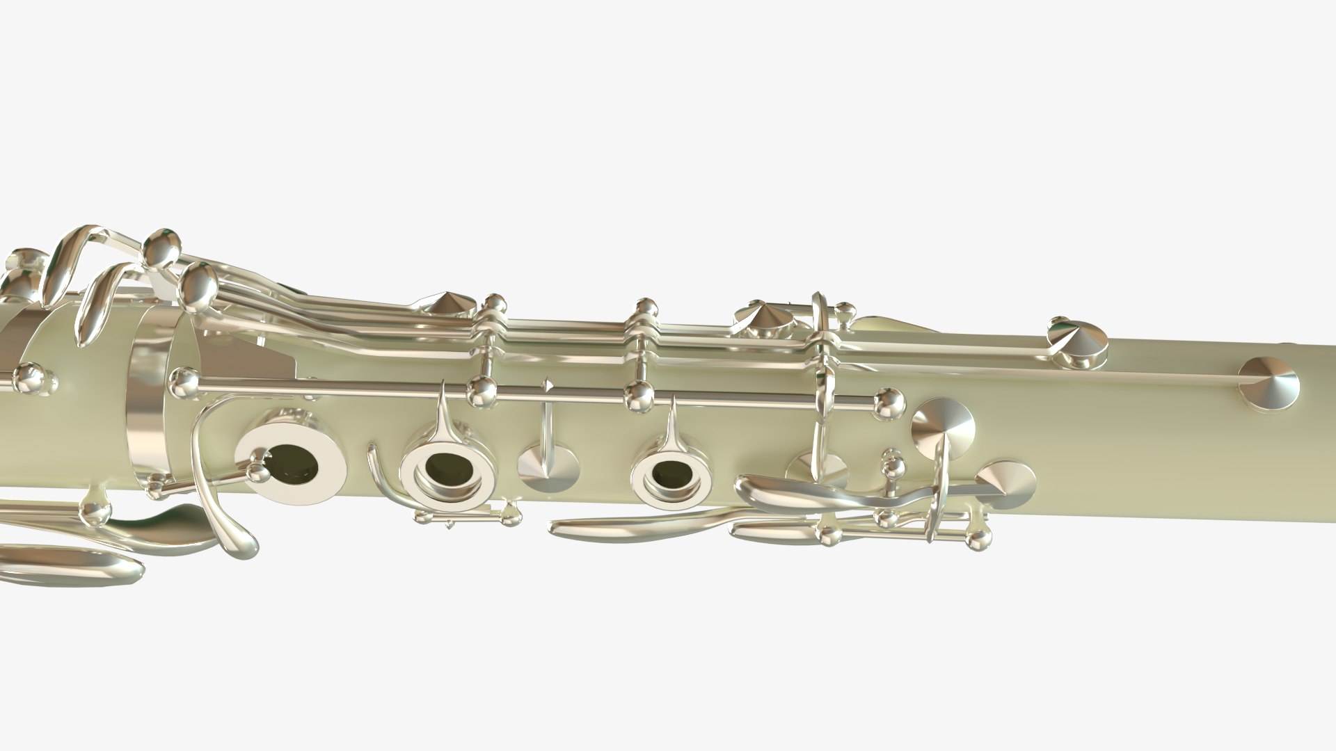 3D White Clarinet - TurboSquid 2261192