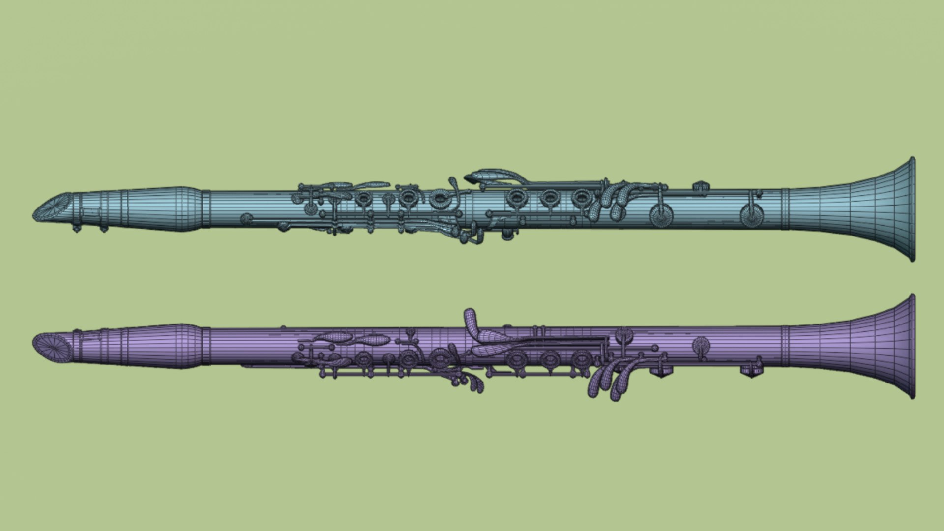 3D White Clarinet - TurboSquid 2261192