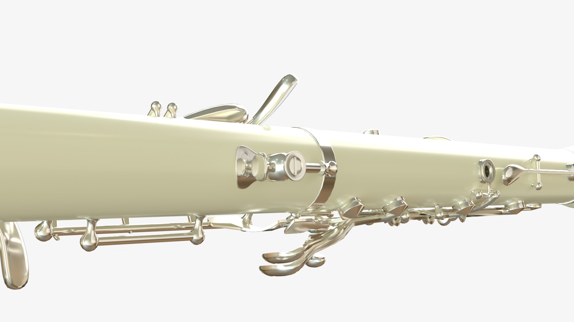 3D White Clarinet - TurboSquid 2261192