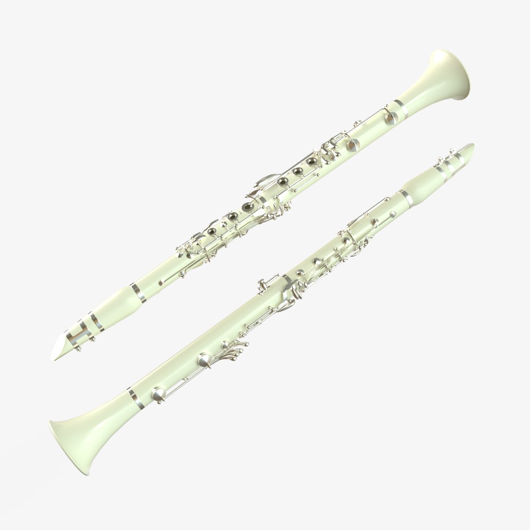 3D White Clarinet - TurboSquid 2261192