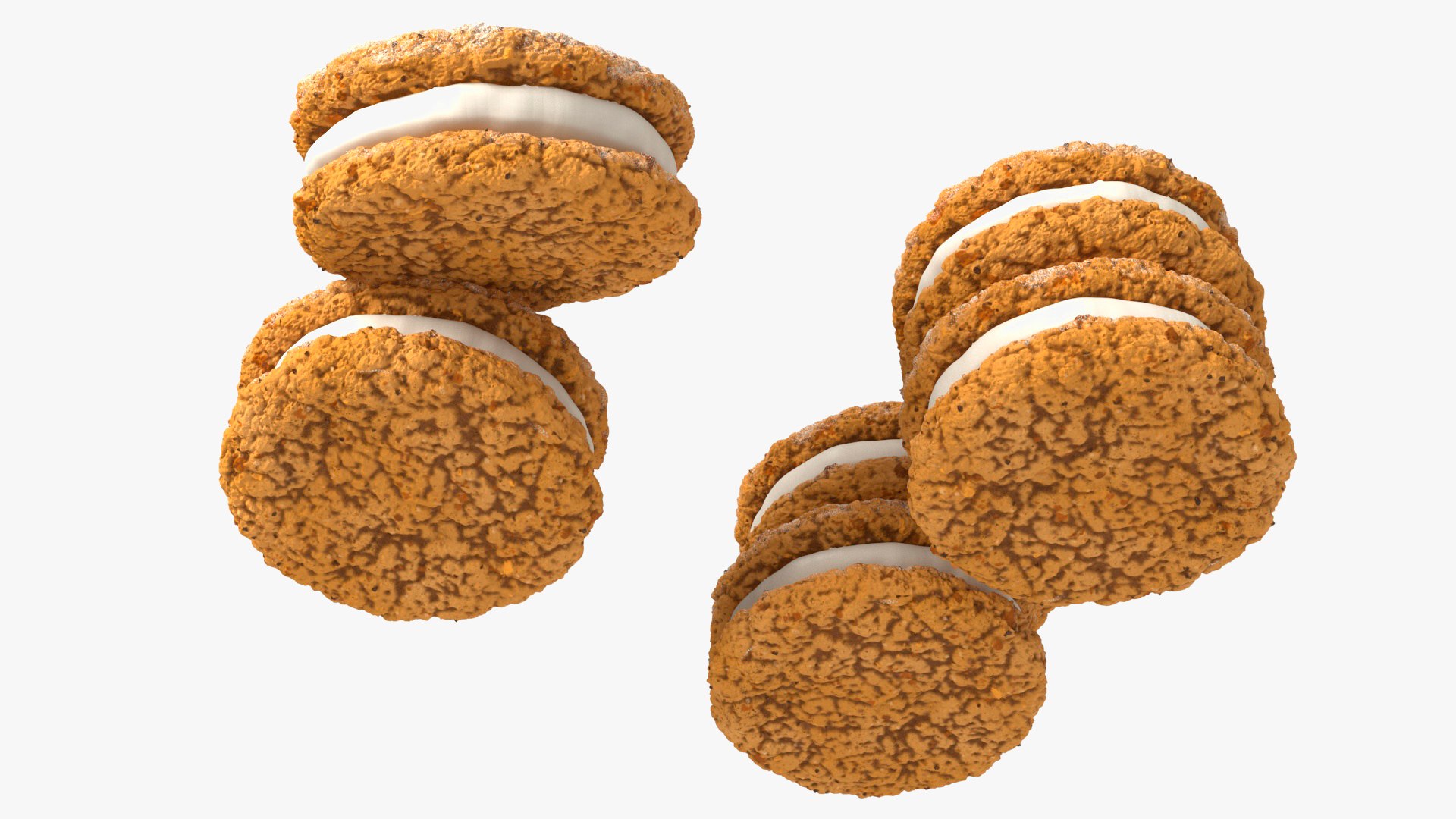 Oatmeal Sandwich Cookies With Filling 3D model - TurboSquid 2167722