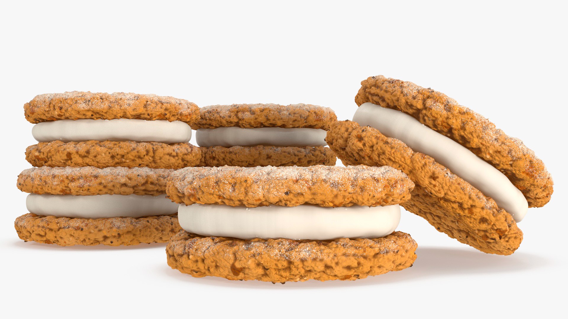 Oatmeal Sandwich Cookies With Filling 3D model - TurboSquid 2167722