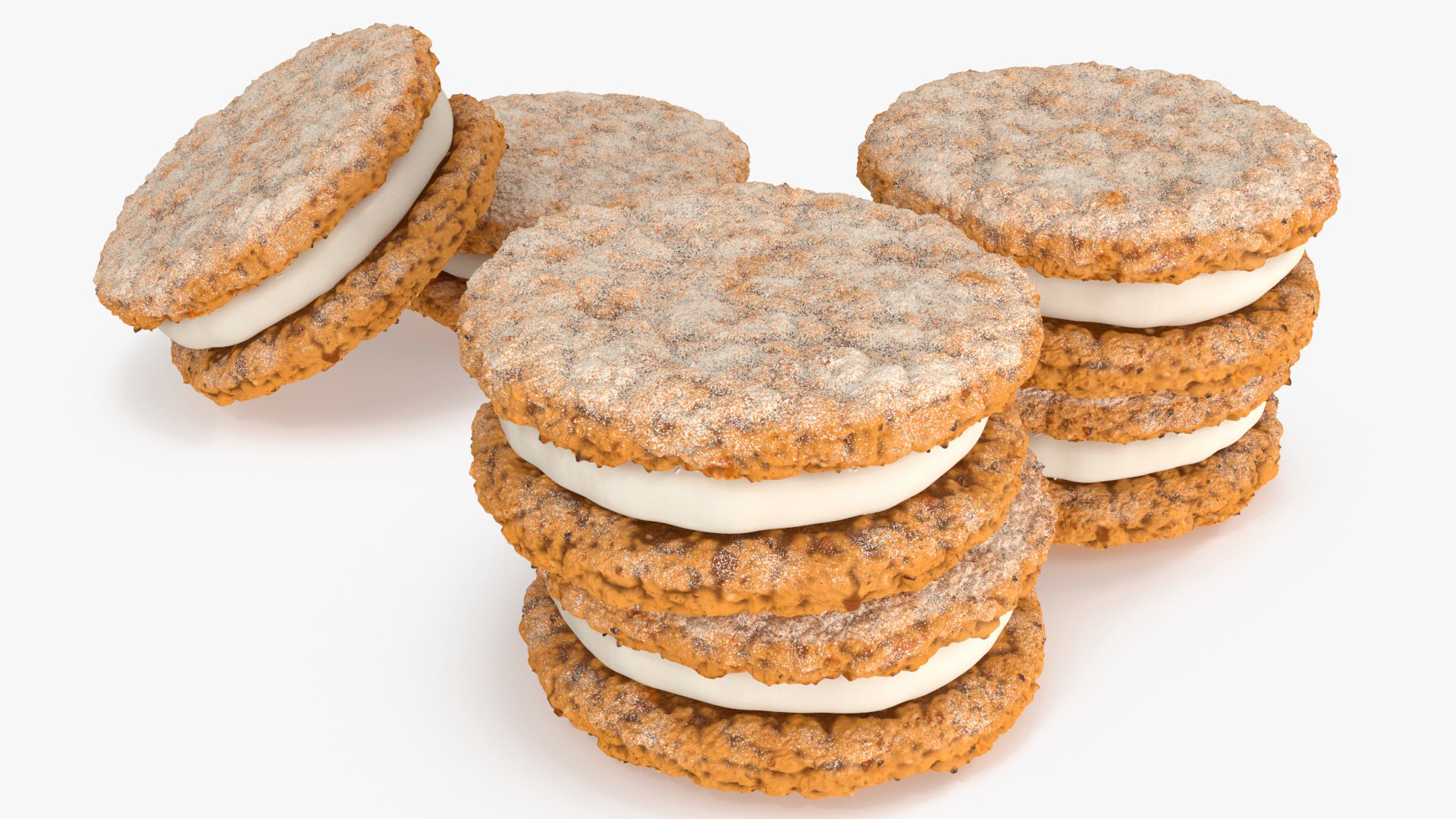 Oatmeal Sandwich Cookies With Filling 3D model - TurboSquid 2167722