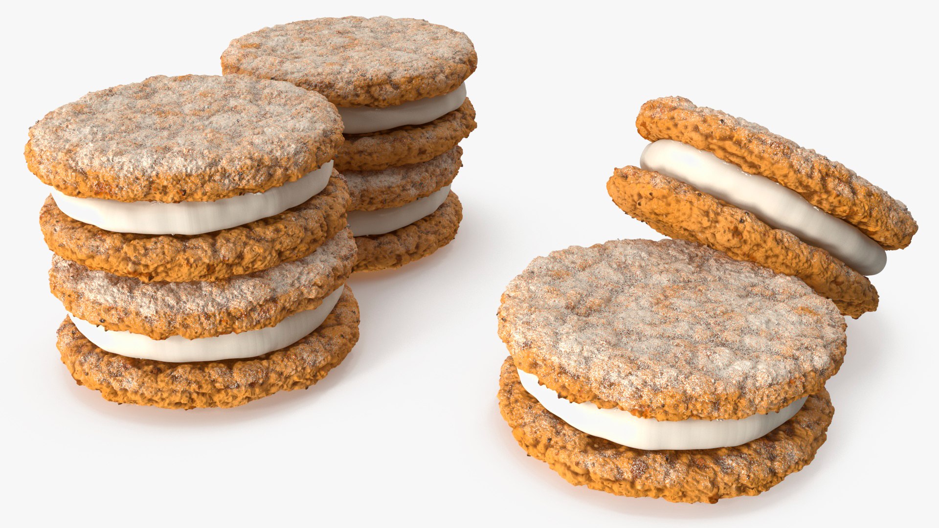 Oatmeal Sandwich Cookies With Filling 3D model - TurboSquid 2167722