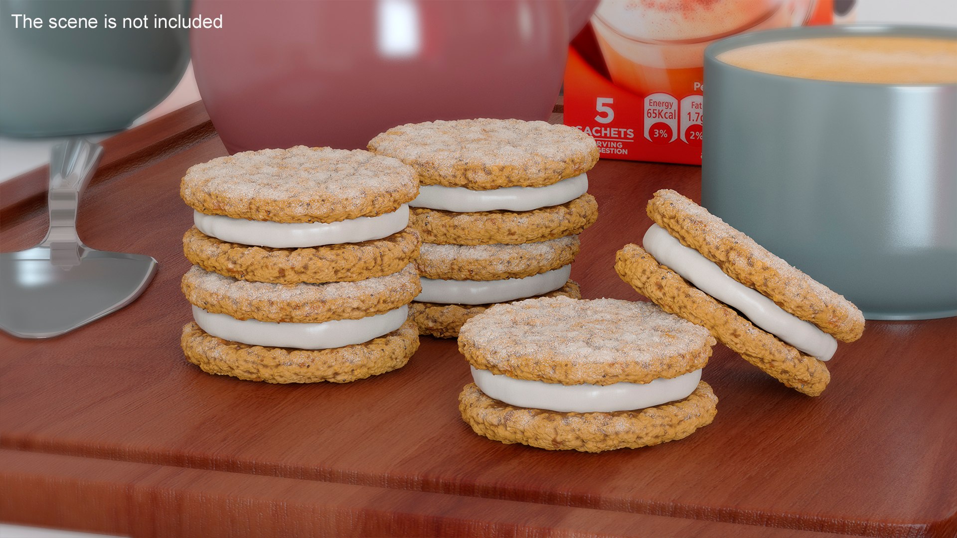 Oatmeal Sandwich Cookies With Filling 3D model - TurboSquid 2167722