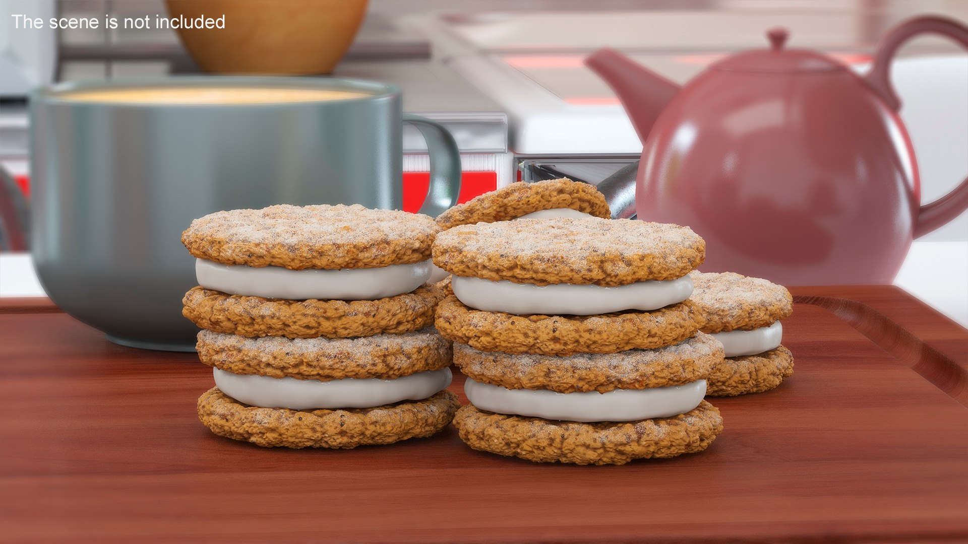 Oatmeal Sandwich Cookies With Filling 3D model - TurboSquid 2167722