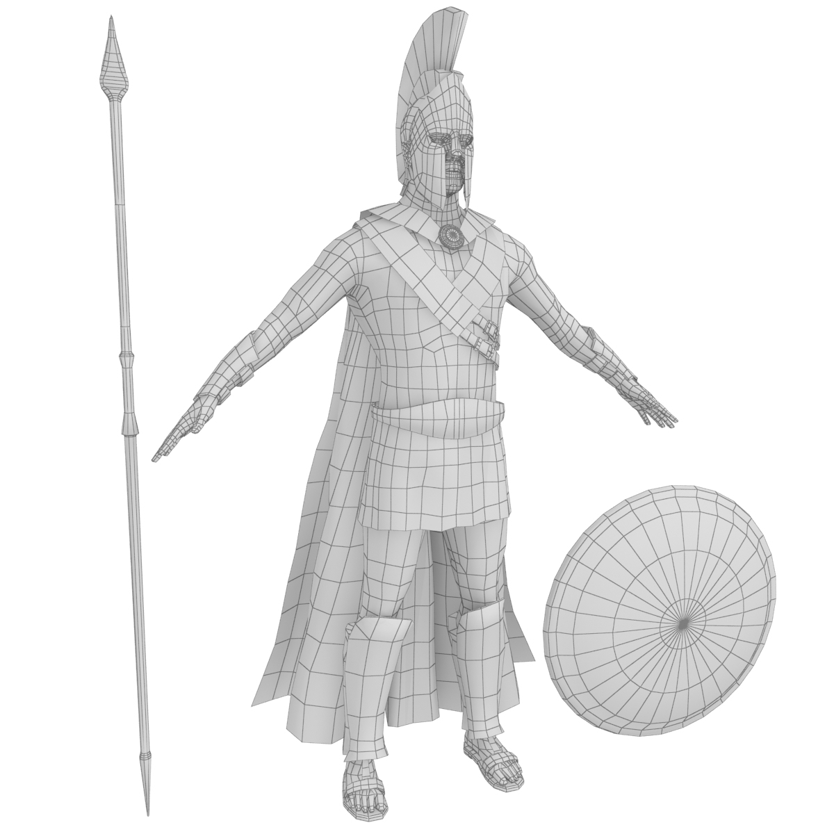 Spartan warrior 3D model - TurboSquid 1263128